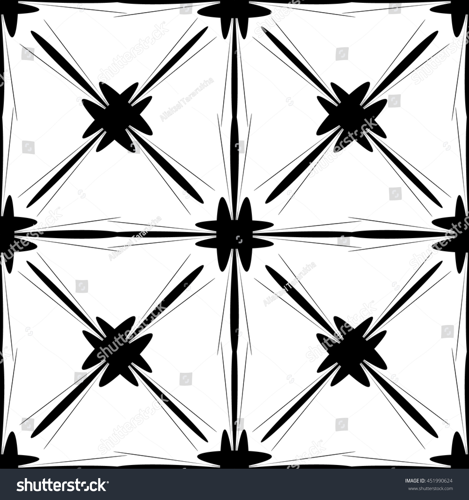 Pattern Black Mosaic Wallpaper Decorative Pattern Stock Vector (Royalty ...