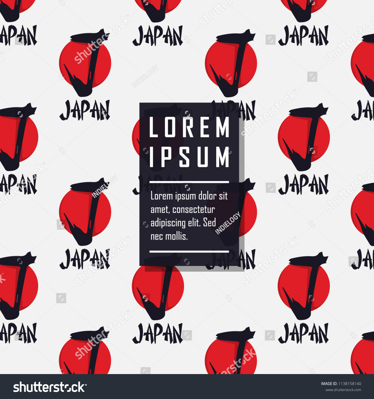 Pattern Japanese Logo Japan Vector Background Stock Vector (Royalty ...