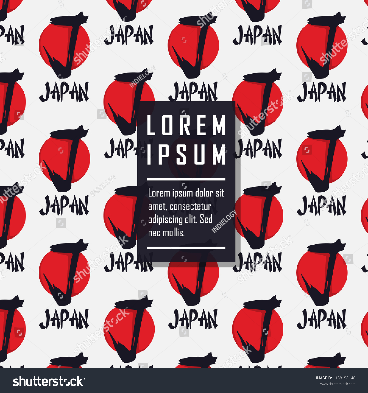 Pattern Japanese Logo Japan Vector Background Stock Vector (Royalty ...