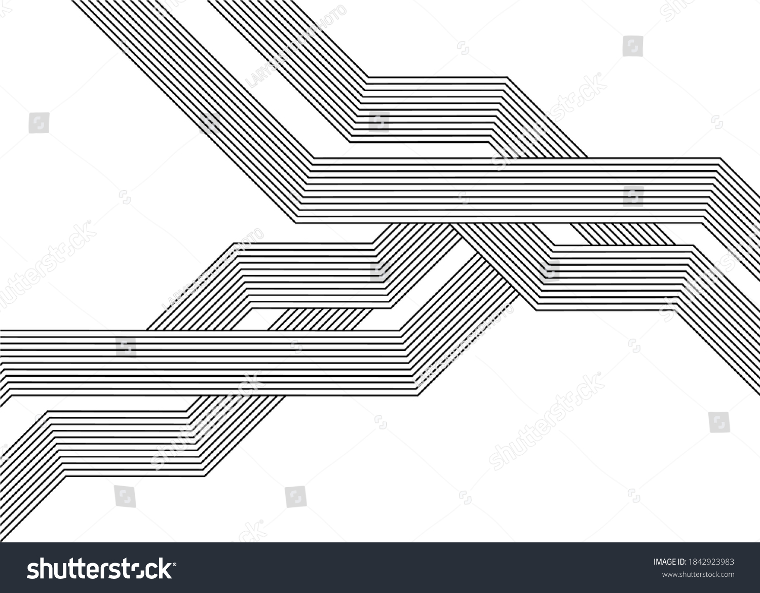Pattern Black Parallel Lines On White Stock Vector (Royalty Free ...