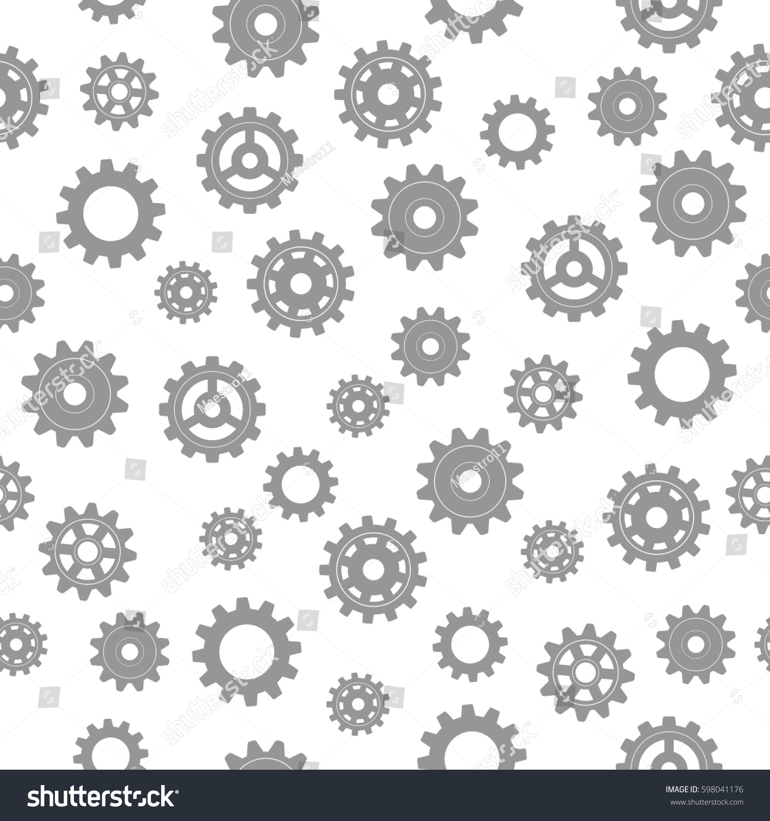 Pattern Gears Vector Illustration Stock Vector (Royalty Free) 598041176 ...