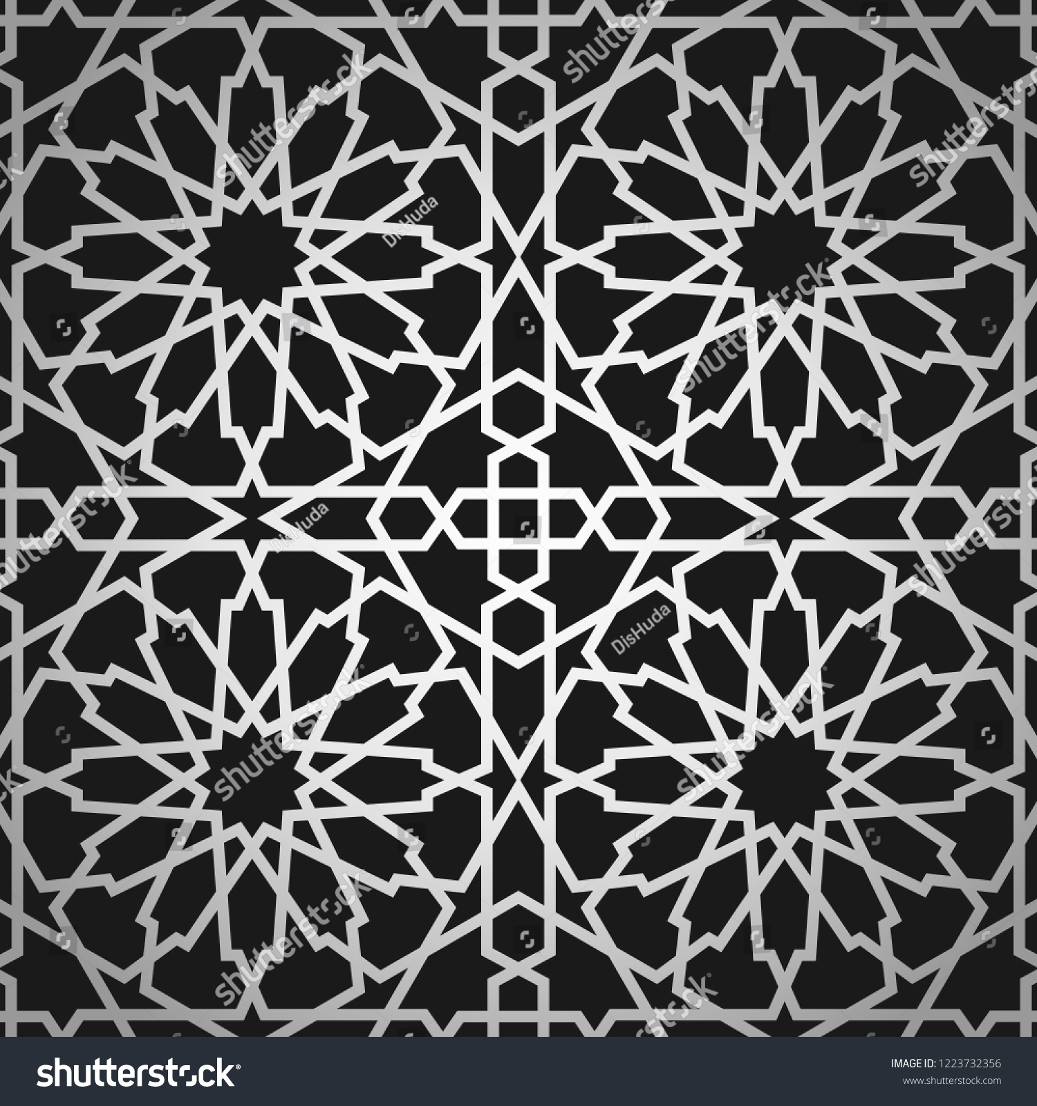 Pattern Islamic Star Tile Vector Format Stock Vector (Royalty Free ...