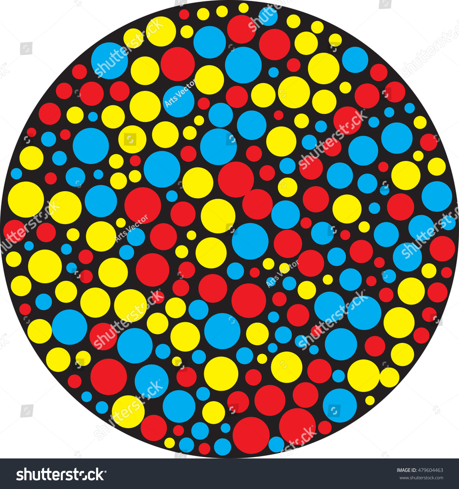 Pattern Red Blue Yellow Dots Background Stock Vector (Royalty Free ...