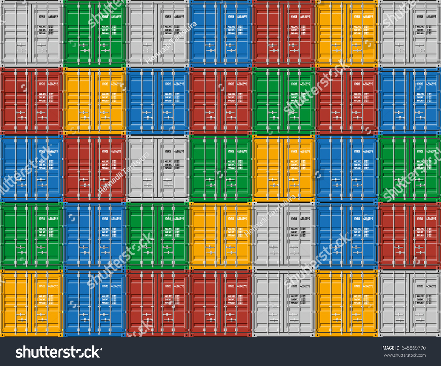Pattern Shipping Cargo Container Logistics Transportation Stock Vector ...