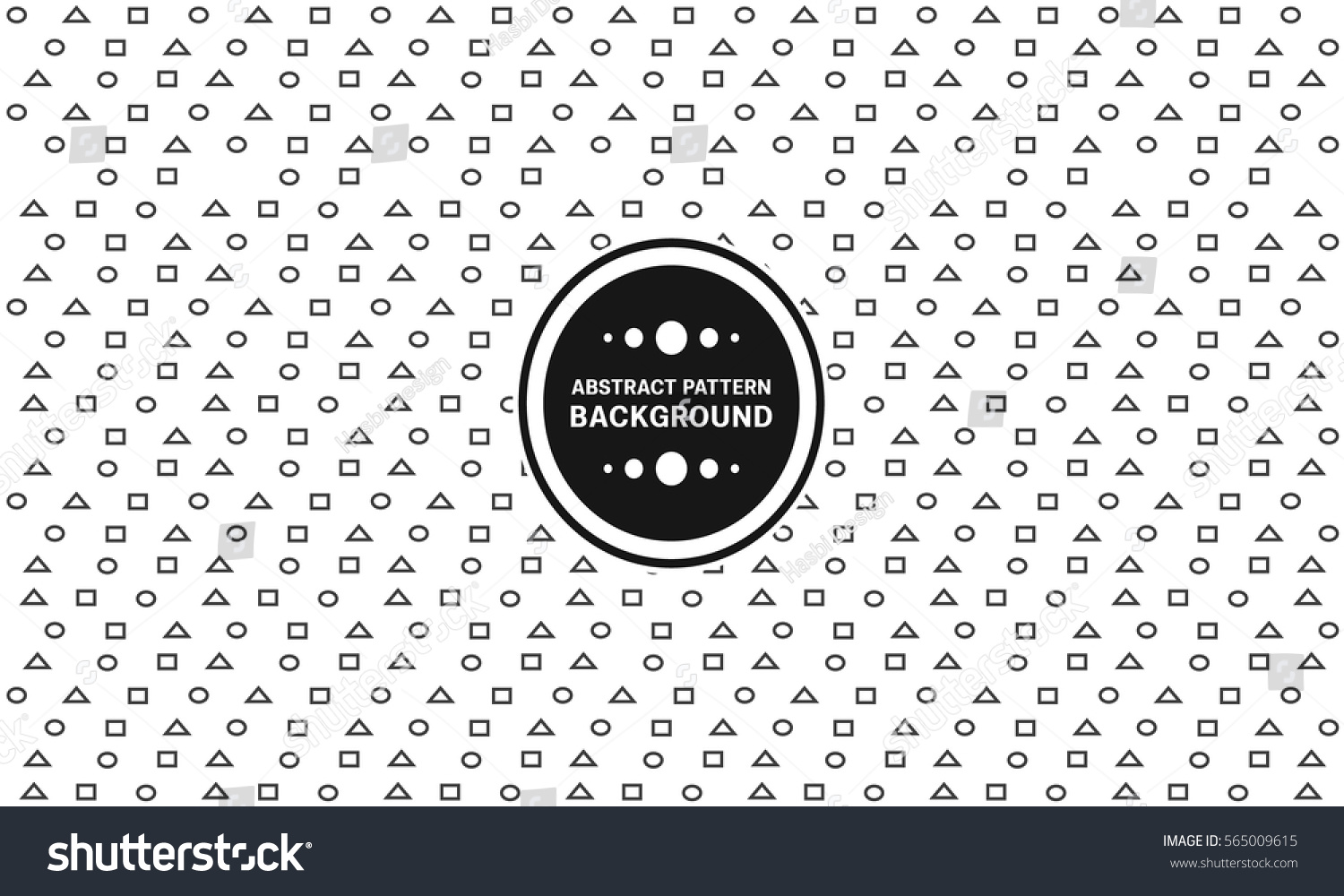 Pattern Square Circle Triangle Symmetrical Simple Stock Vector (Royalty ...
