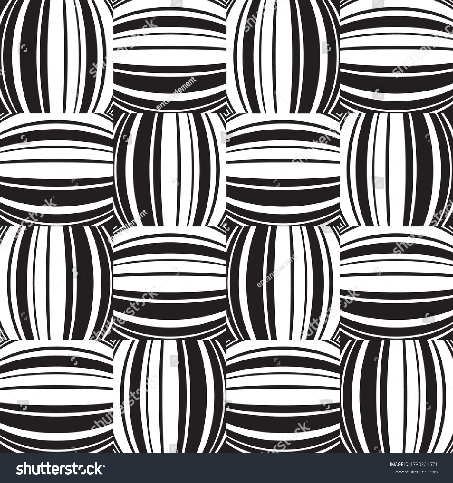 Pattern Bulge Horizontal Vertical Black Segments Stock Vector (Royalty ...