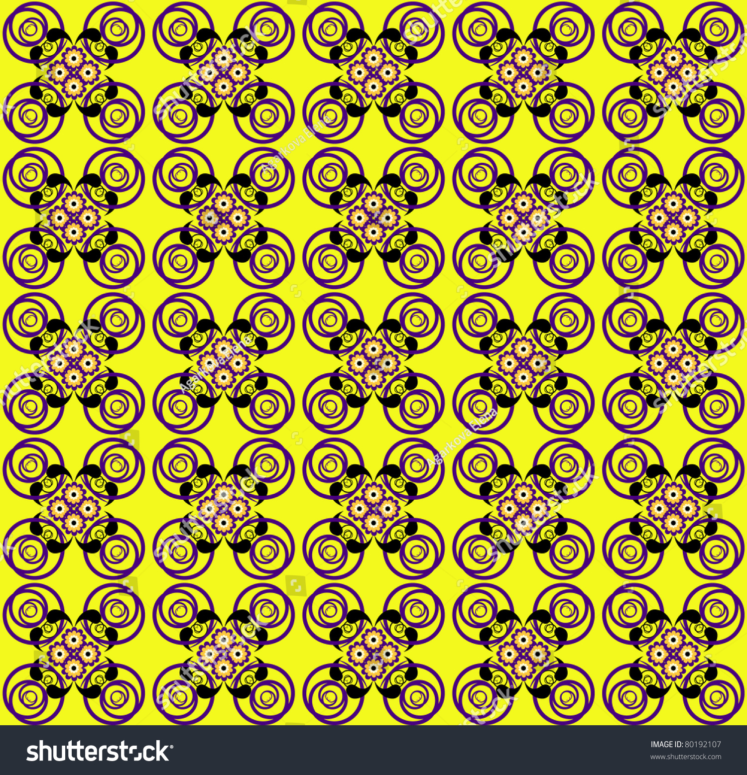 Pattern Curl Flower Seamless Texture Stock Vector (Royalty Free ...