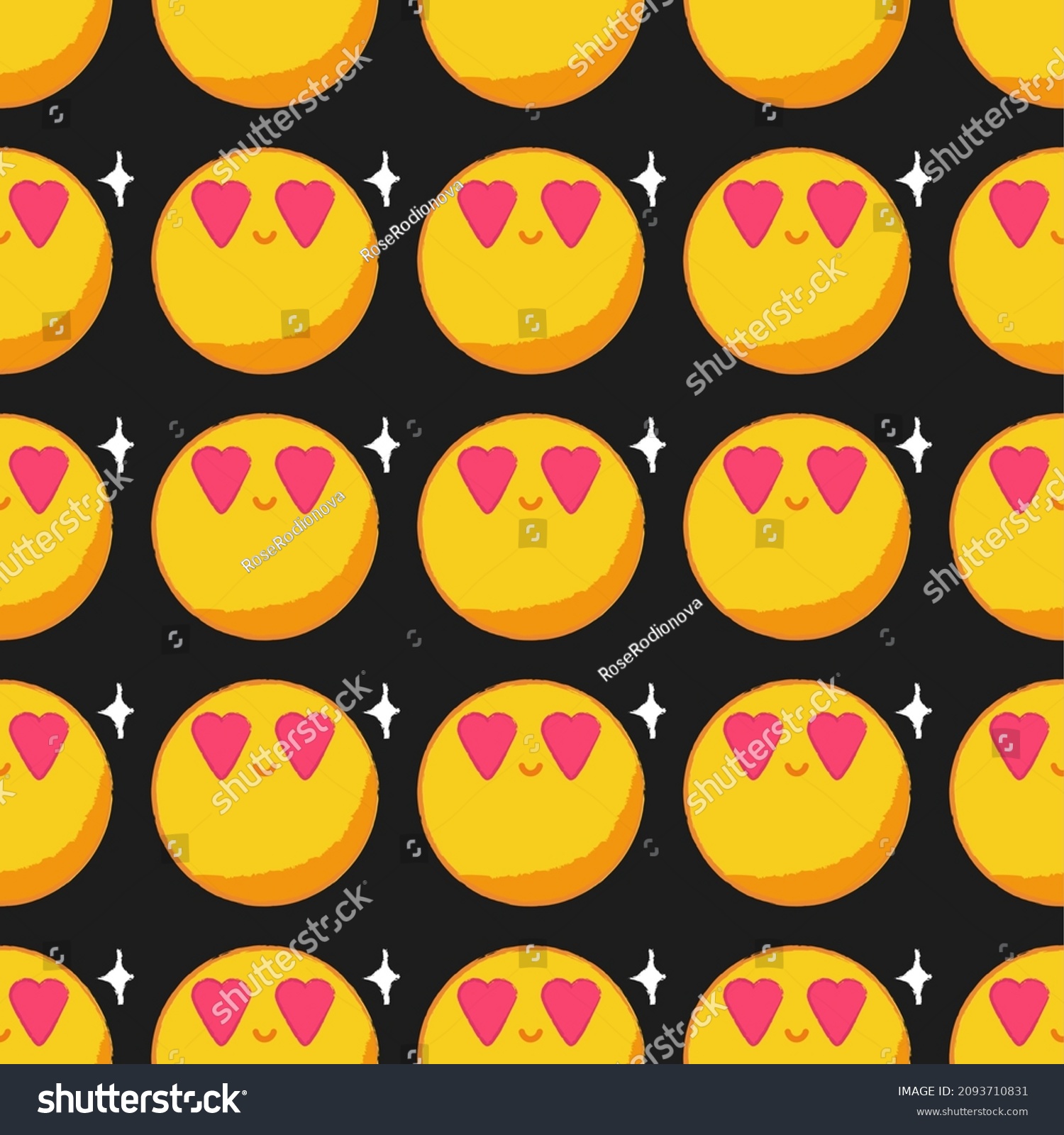 Pattern Emoji Vector Cartoon Illustration Stock Vector (Royalty Free ...