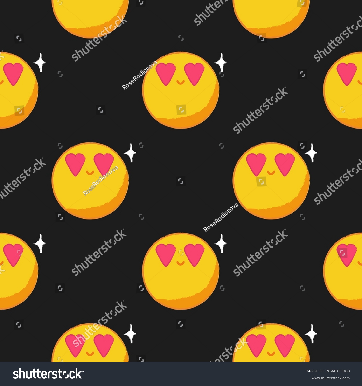 Pattern Emoji Vector Cartoon Illustration Stock Vector (Royalty Free ...