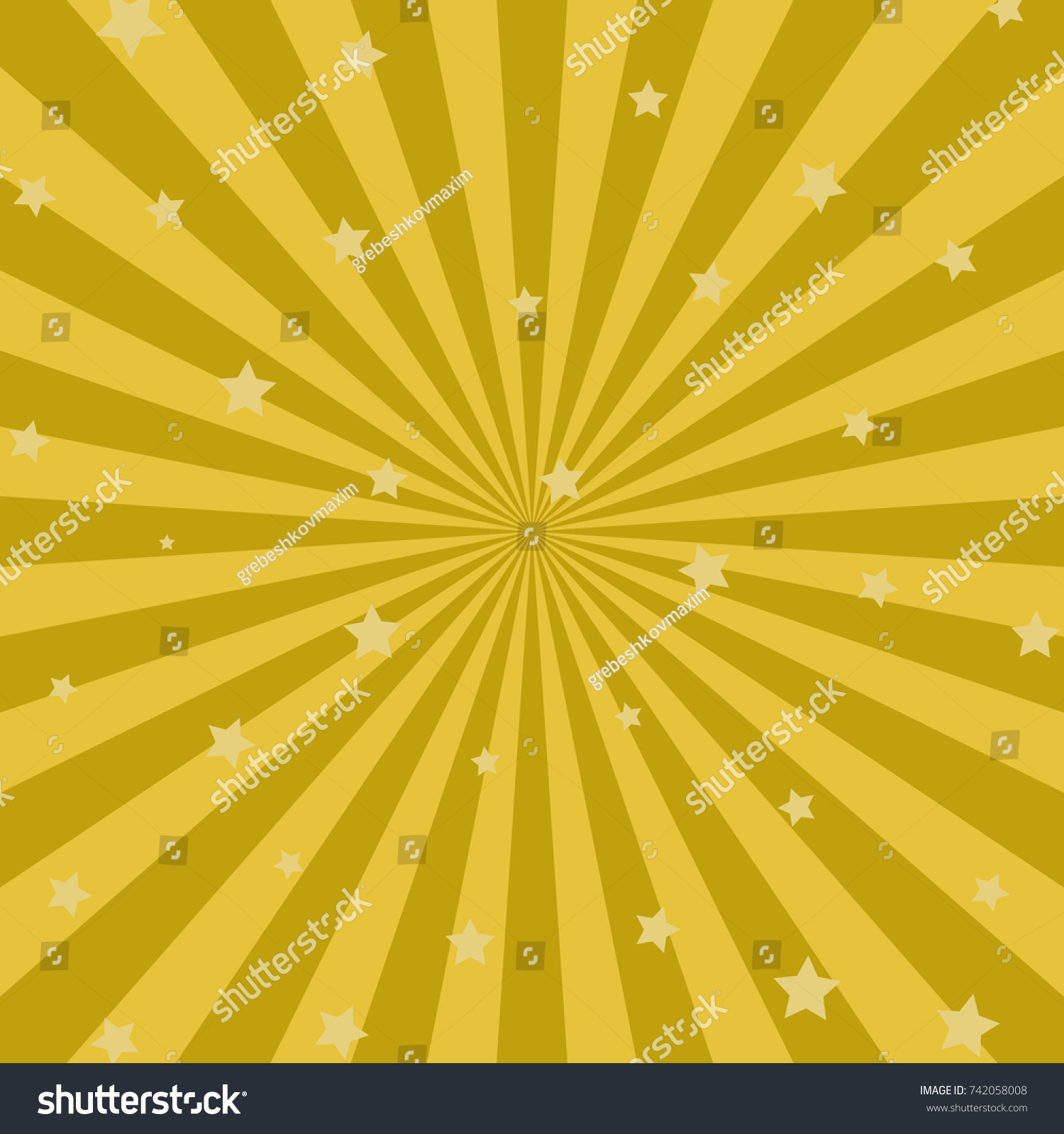 Pattern Sun Rays Stars Background Stock Vector (Royalty Free) 742058008