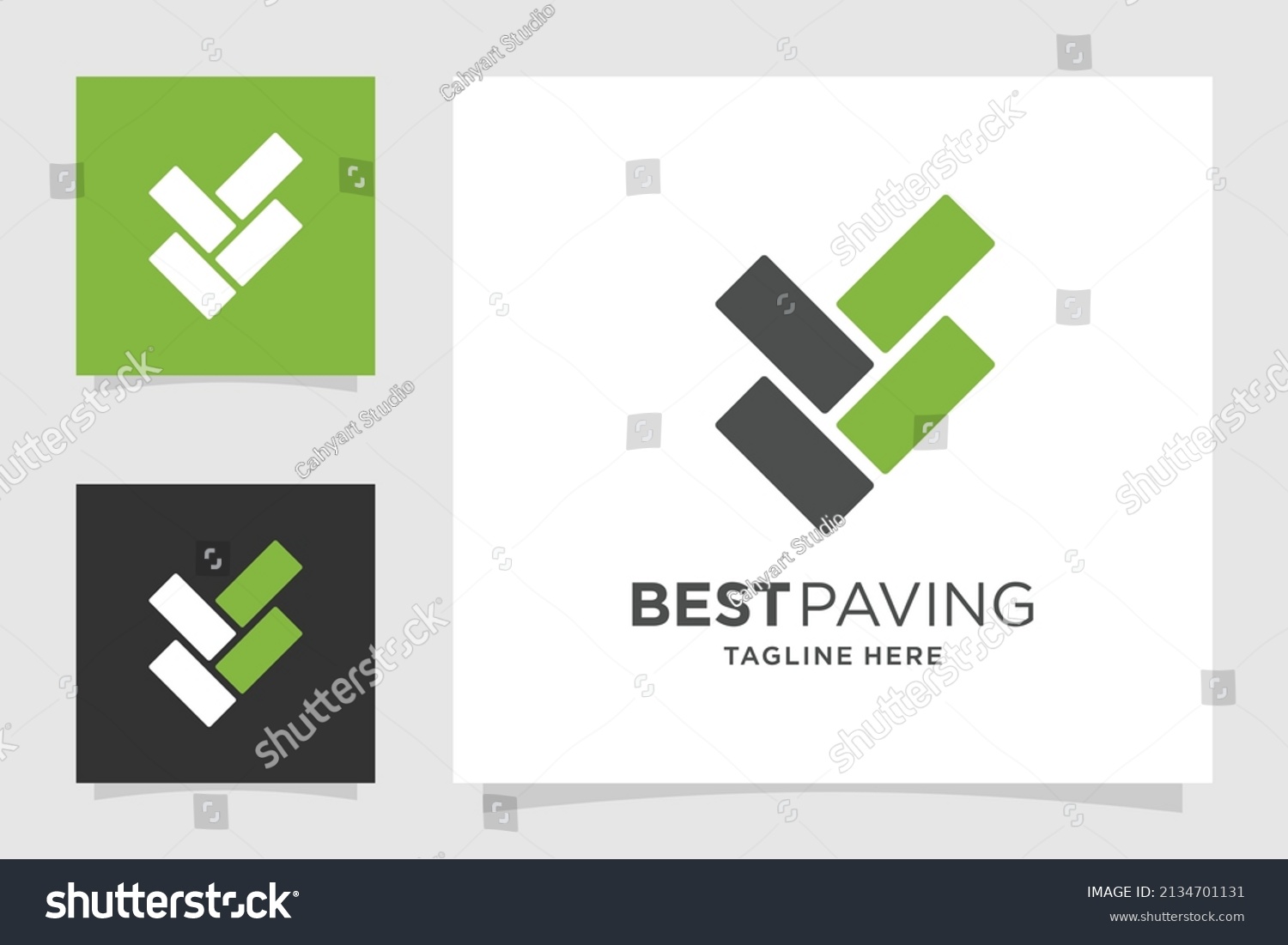Paving Block Logo Template Check Mark Stock Vector (Royalty Free ...