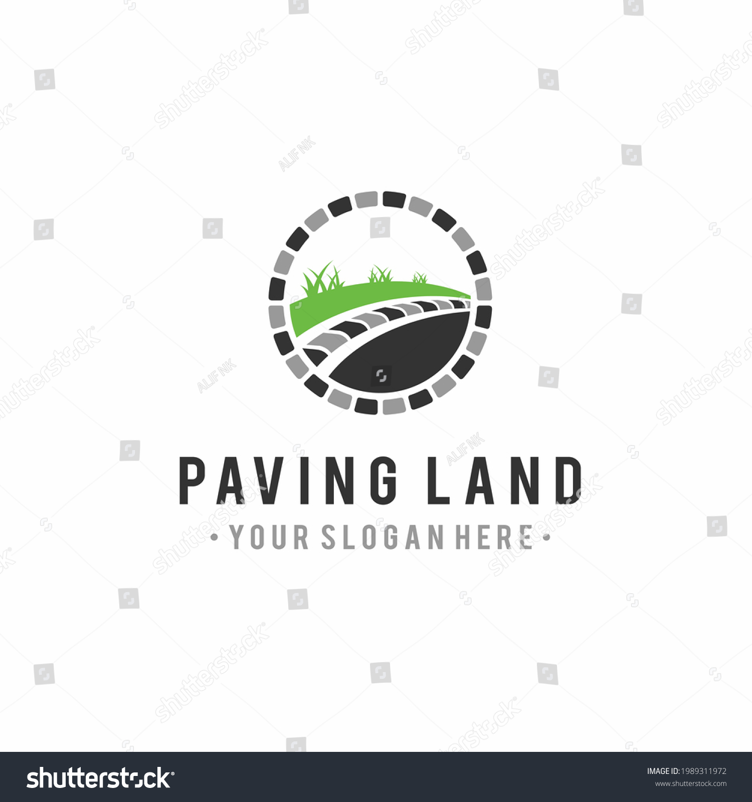 Paving Landscape Logo Paving Vector Stock Vector (Royalty Free ...