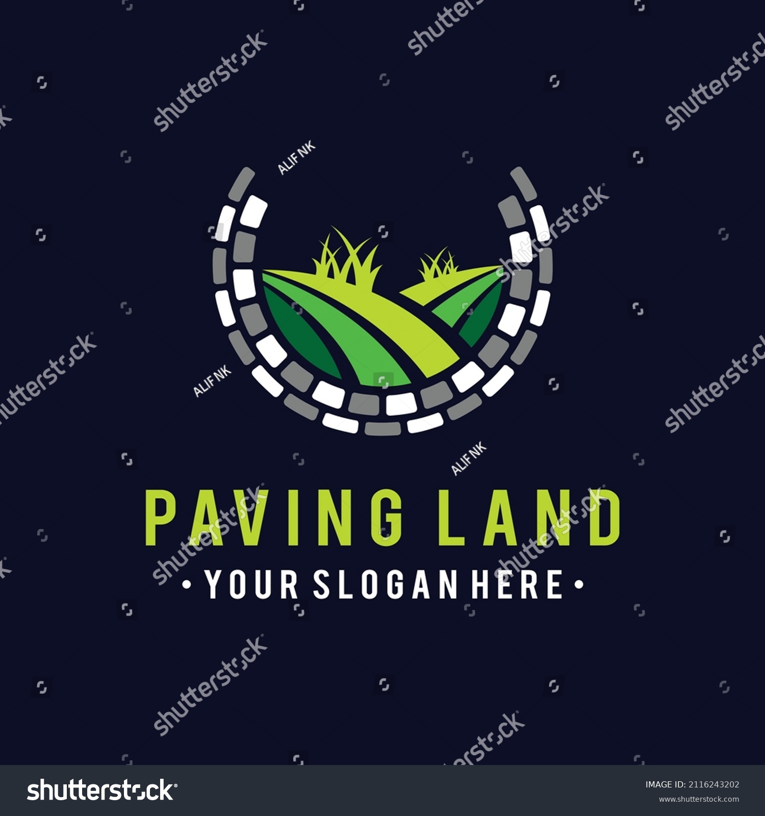 Paving Logo Land Concept Stock Vector (Royalty Free) 2116243202 ...