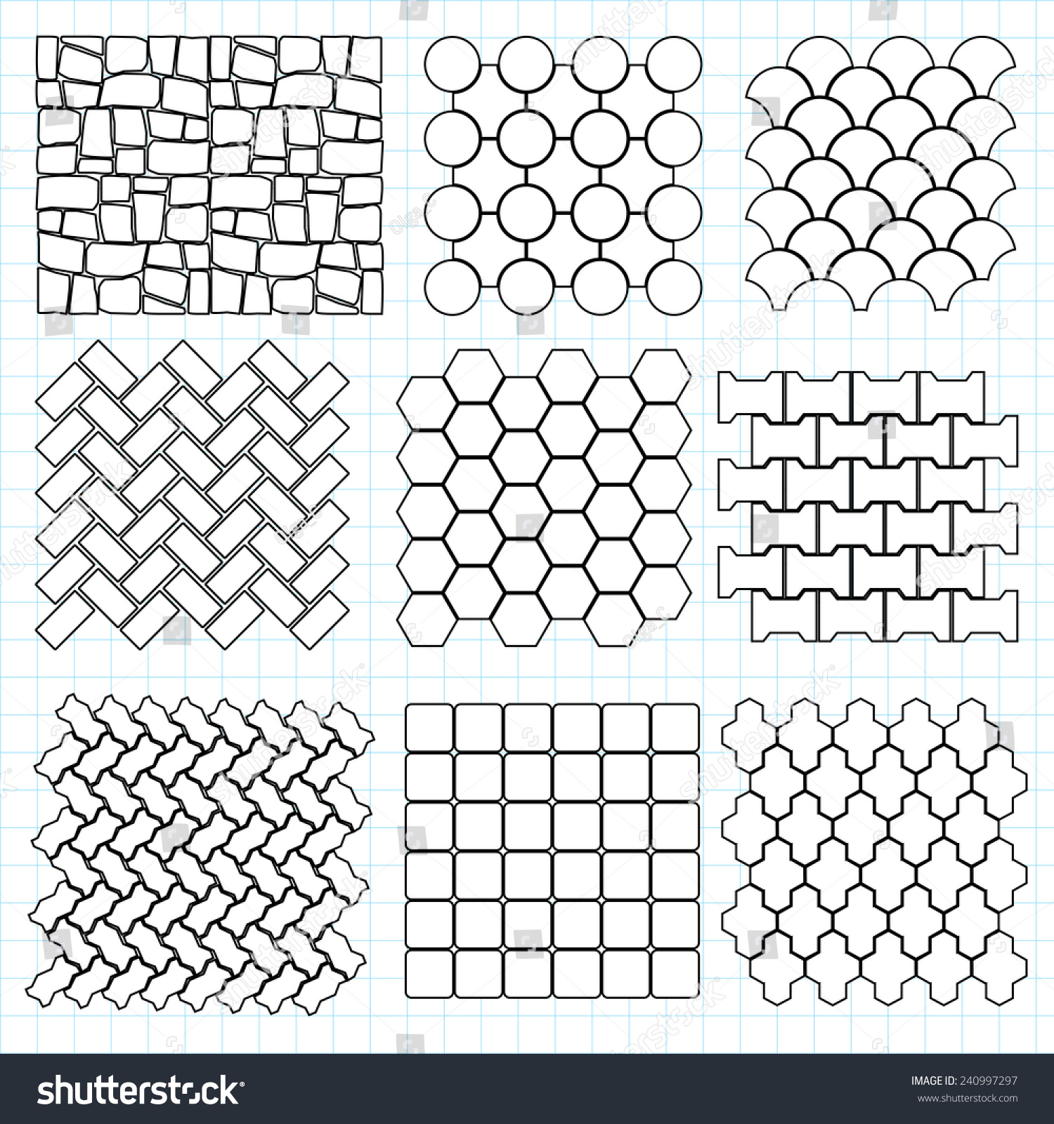 Paving Stone. Landscape Design Elements. Make Your Own Plan. Stock ...