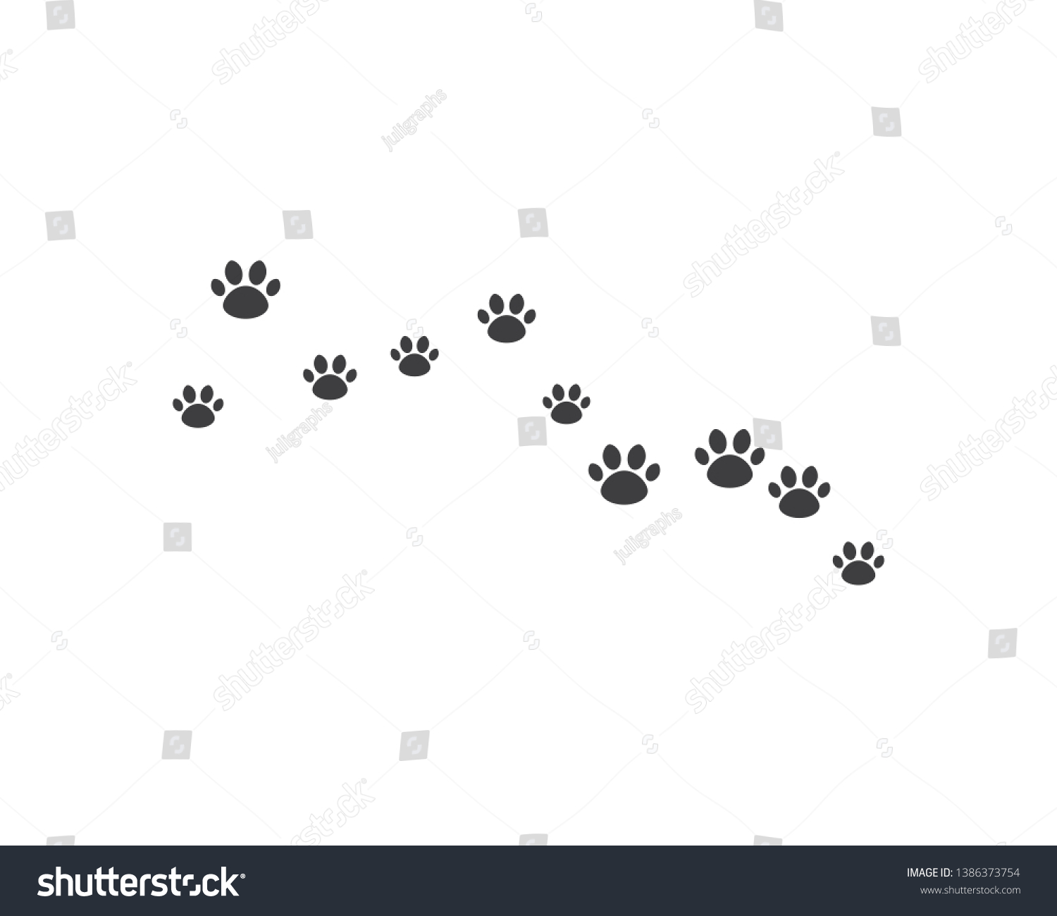 Paw Background Template Vector Illustration: เวกเตอร์สต็อก (ปลอดค่า ...