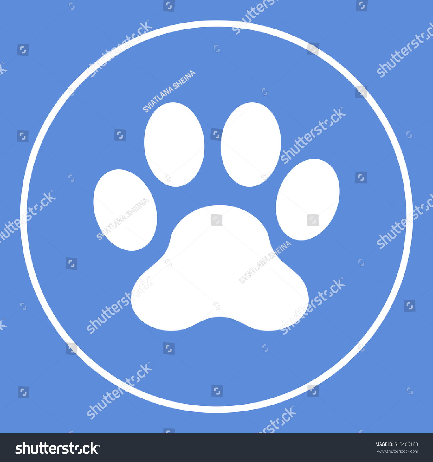 Paw Icon Stock Vector (Royalty Free) 543406183 | Shutterstock