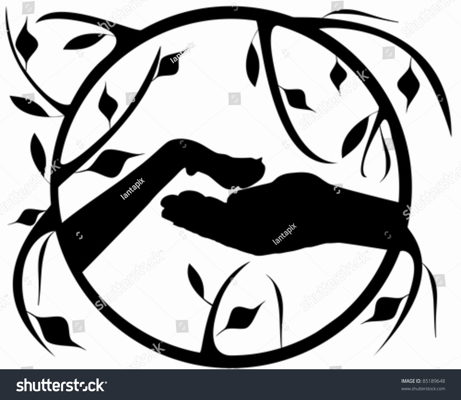 Paw Hand Stock Vector (Royalty Free) 85189648