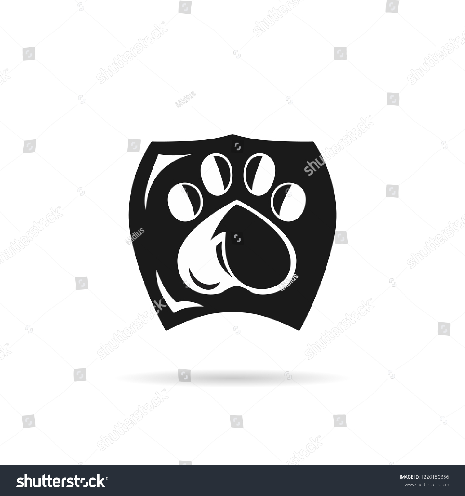 Paw Logo Template Vector Illustration Stock Vector (Royalty Free ...