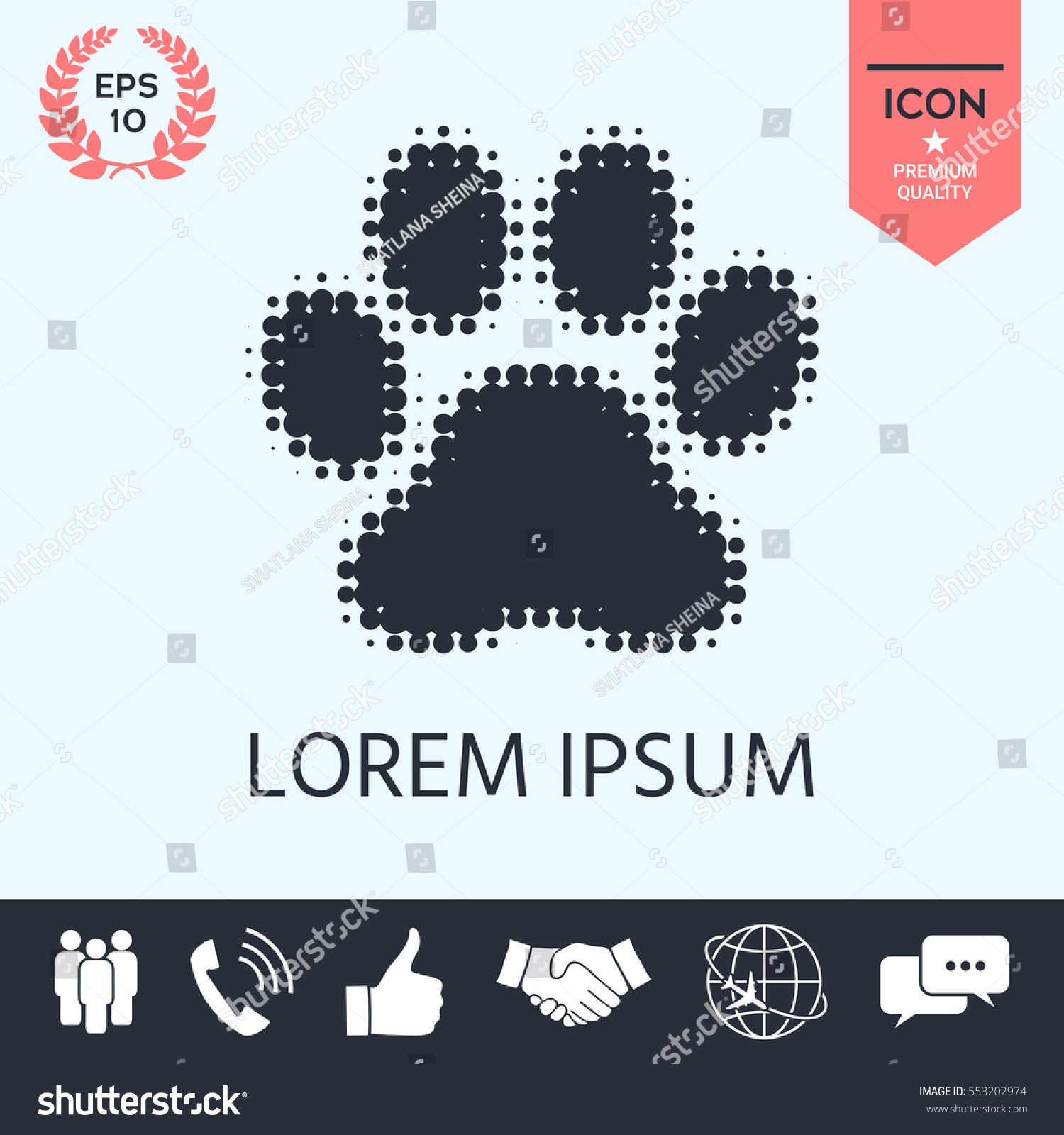 Paw Symbol Stock Vector (Royalty Free) 553202974 | Shutterstock