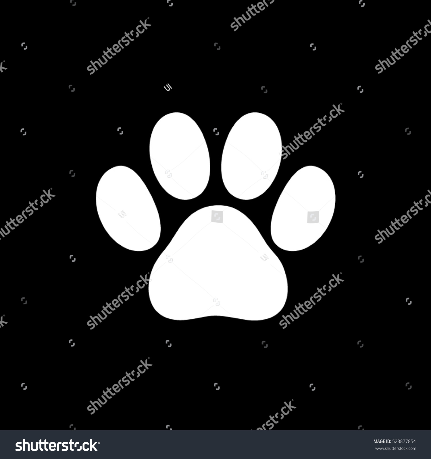 Paw Vector Icons: vector de stock (libre de regalías) 523877854 ...
