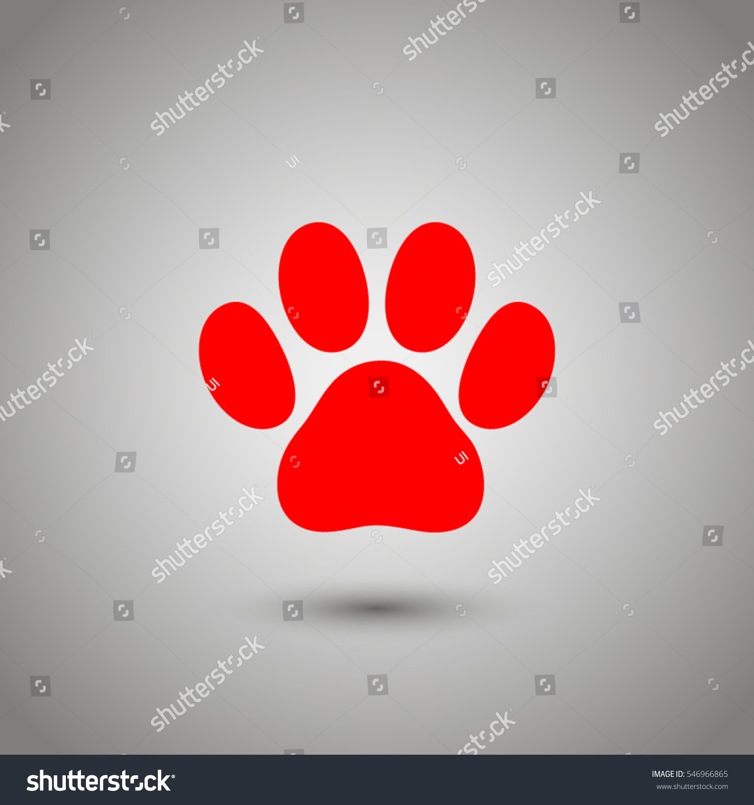 Paw Vector Icons Stock Vector (Royalty Free) 546966865