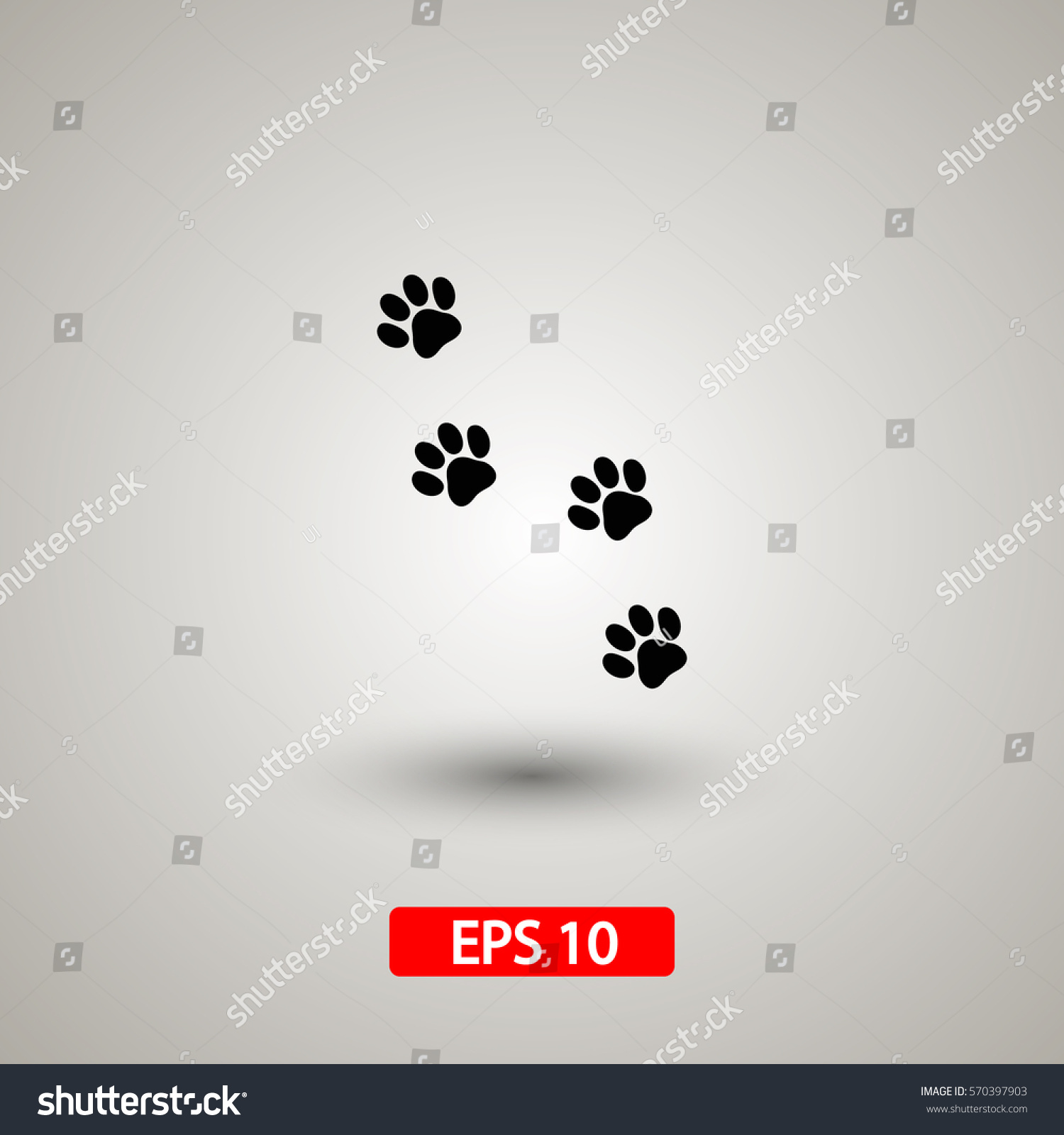 Paw Vector Icons: เวกเตอร์สต็อก (ปลอดค่าลิขสิทธิ์) 570397903 | Shutterstock
