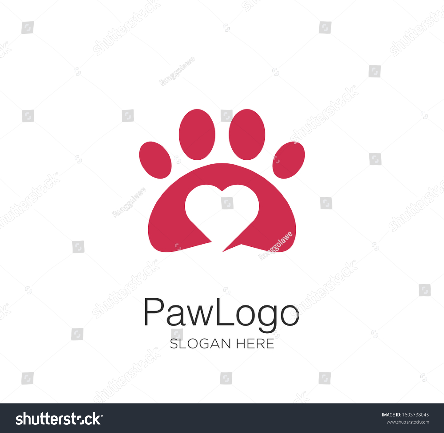 Paw Vector Logo Design Template: เวกเตอร์สต็อก (ปลอดค่าลิขสิทธิ์ ...