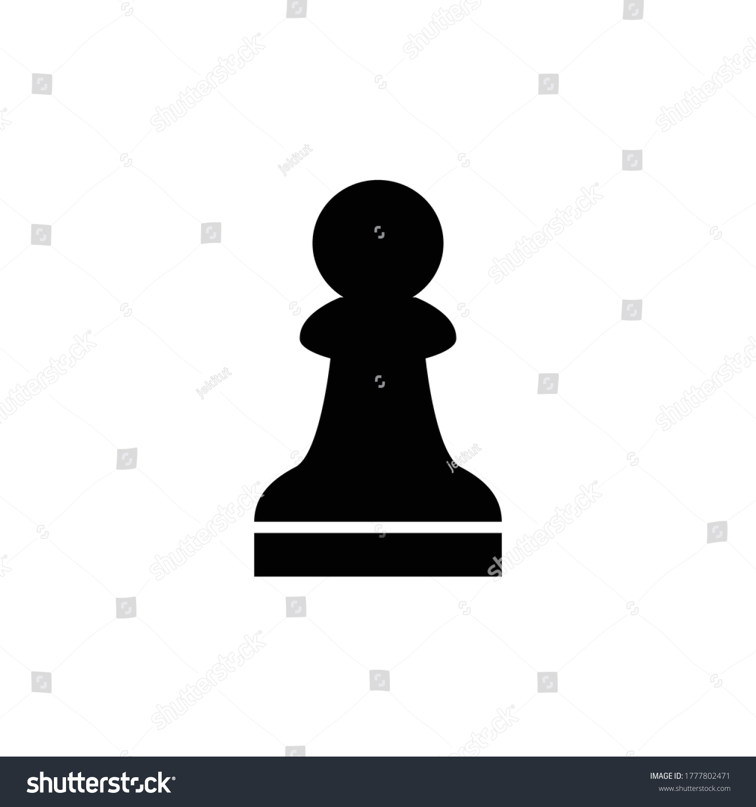 Pawn Icon Chess Icon Vector Symbol Stock Vector (Royalty Free) 1777802471