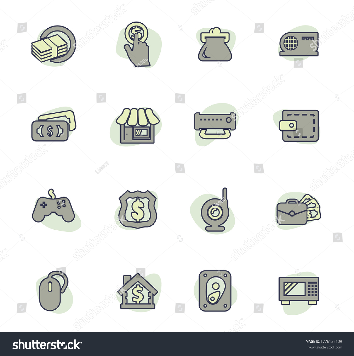 Pawn Shop Vector Icons User Interface Stock Vector (Royalty Free ...