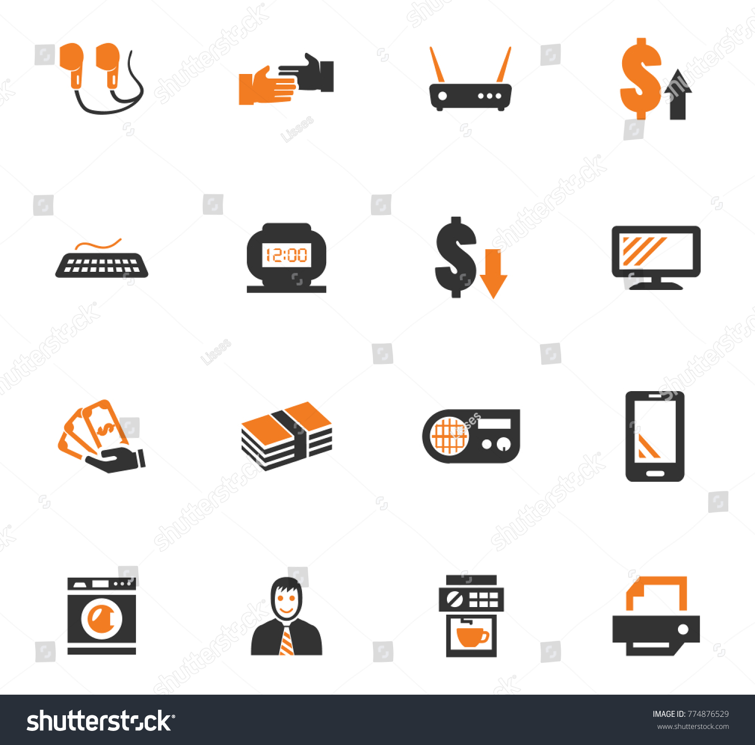 Pawn Shop Vector Icons User Interface Stock Vector (Royalty Free ...