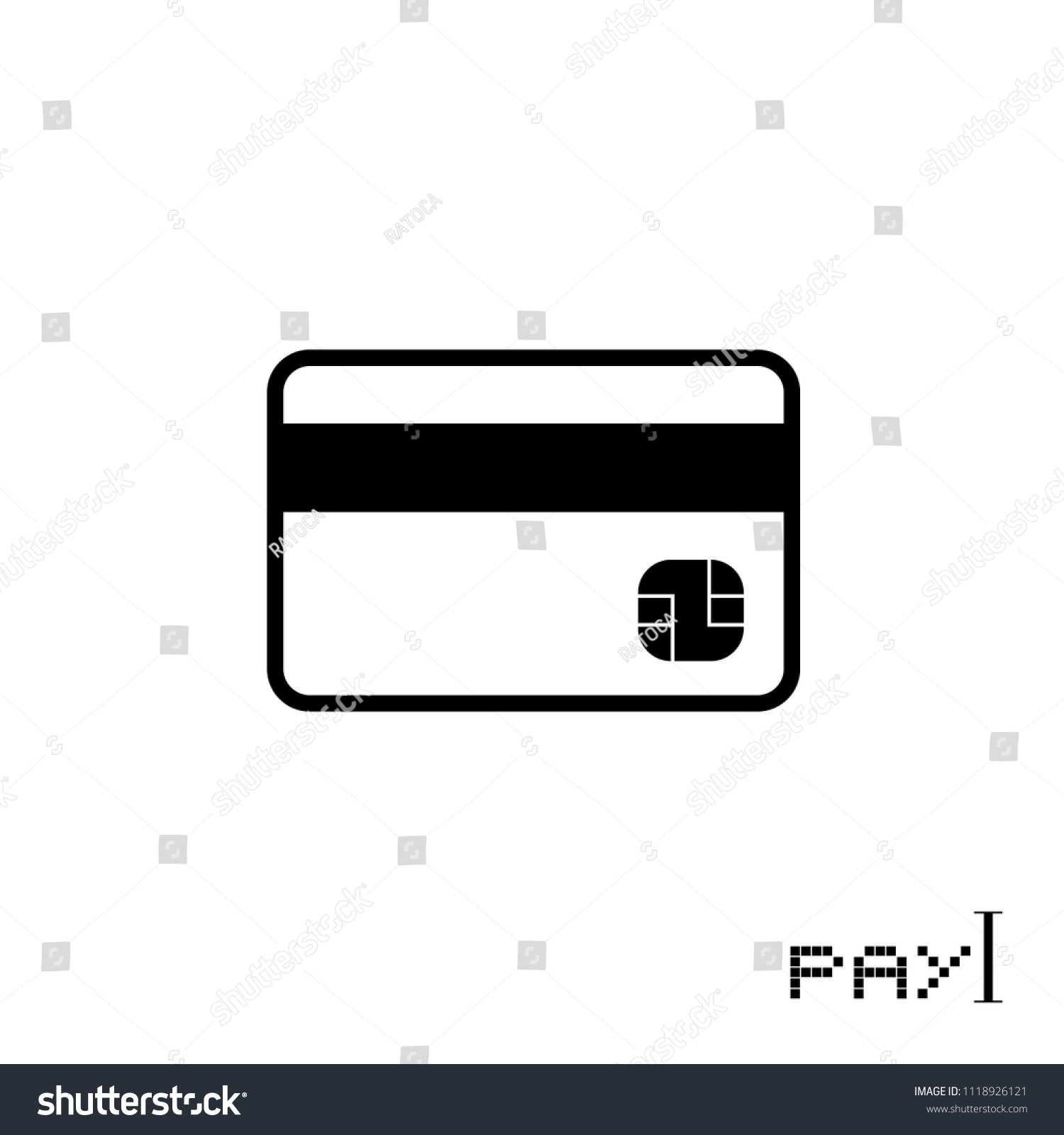Pay Card Icon Stock Vector (Royalty Free) 1118926121 | Shutterstock