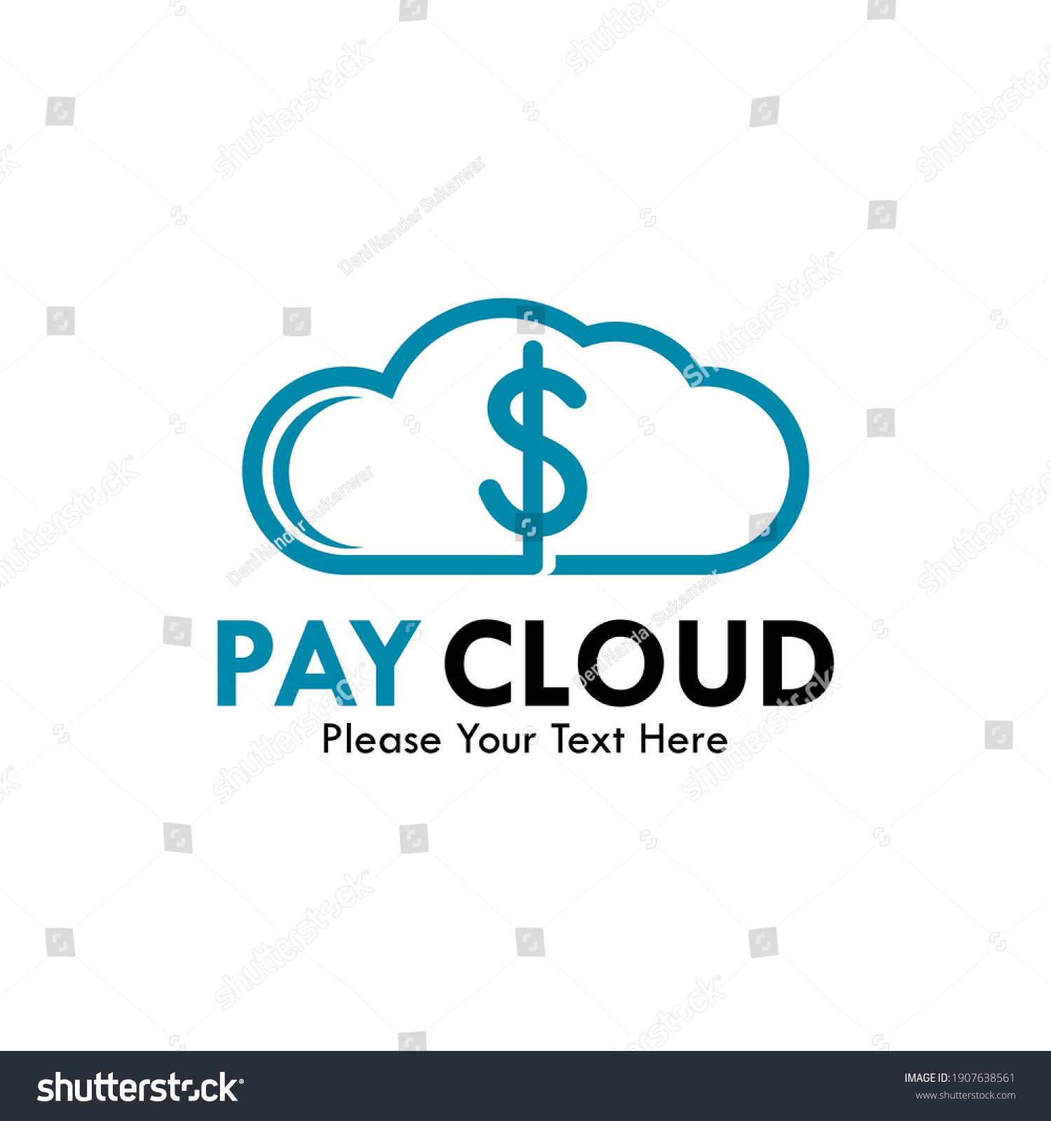 Pay Cloud Logo Template Illustration Stock Vector (Royalty Free ...