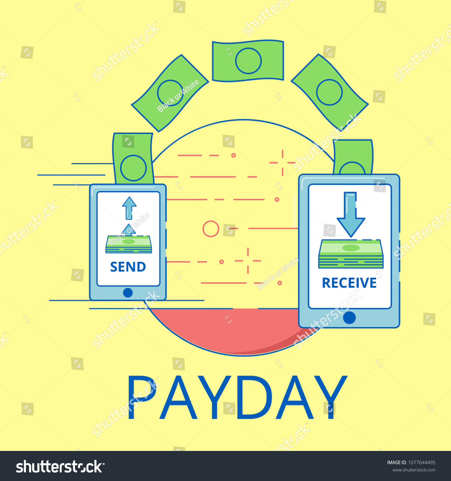 Pay Day Illustration Stock Vector (Royalty Free) 1077644495 | Shutterstock