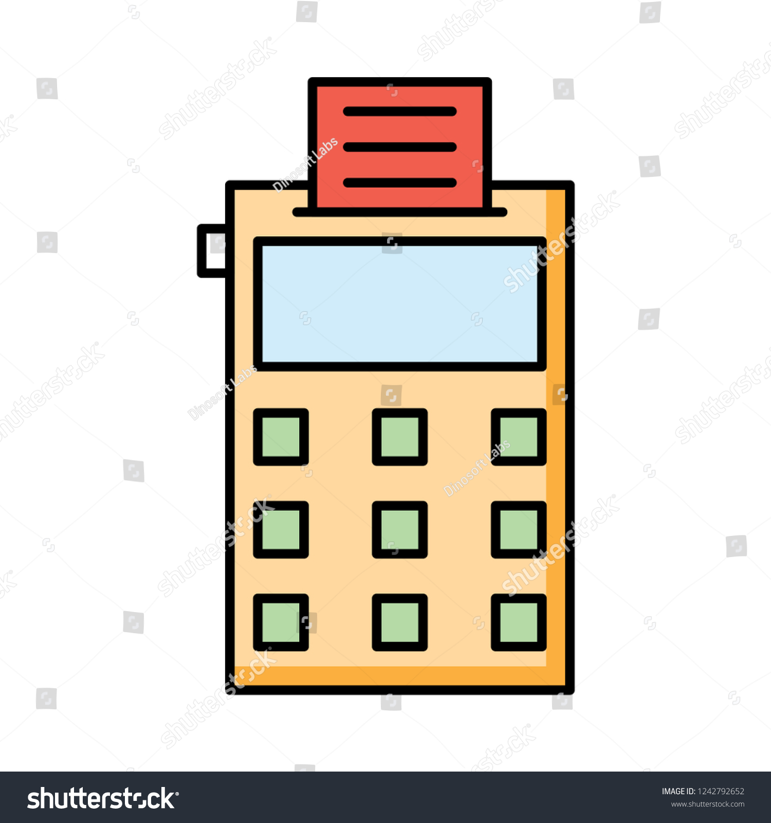 Pay Machine Receipt Billing Stock Vector (Royalty Free) 1242792652