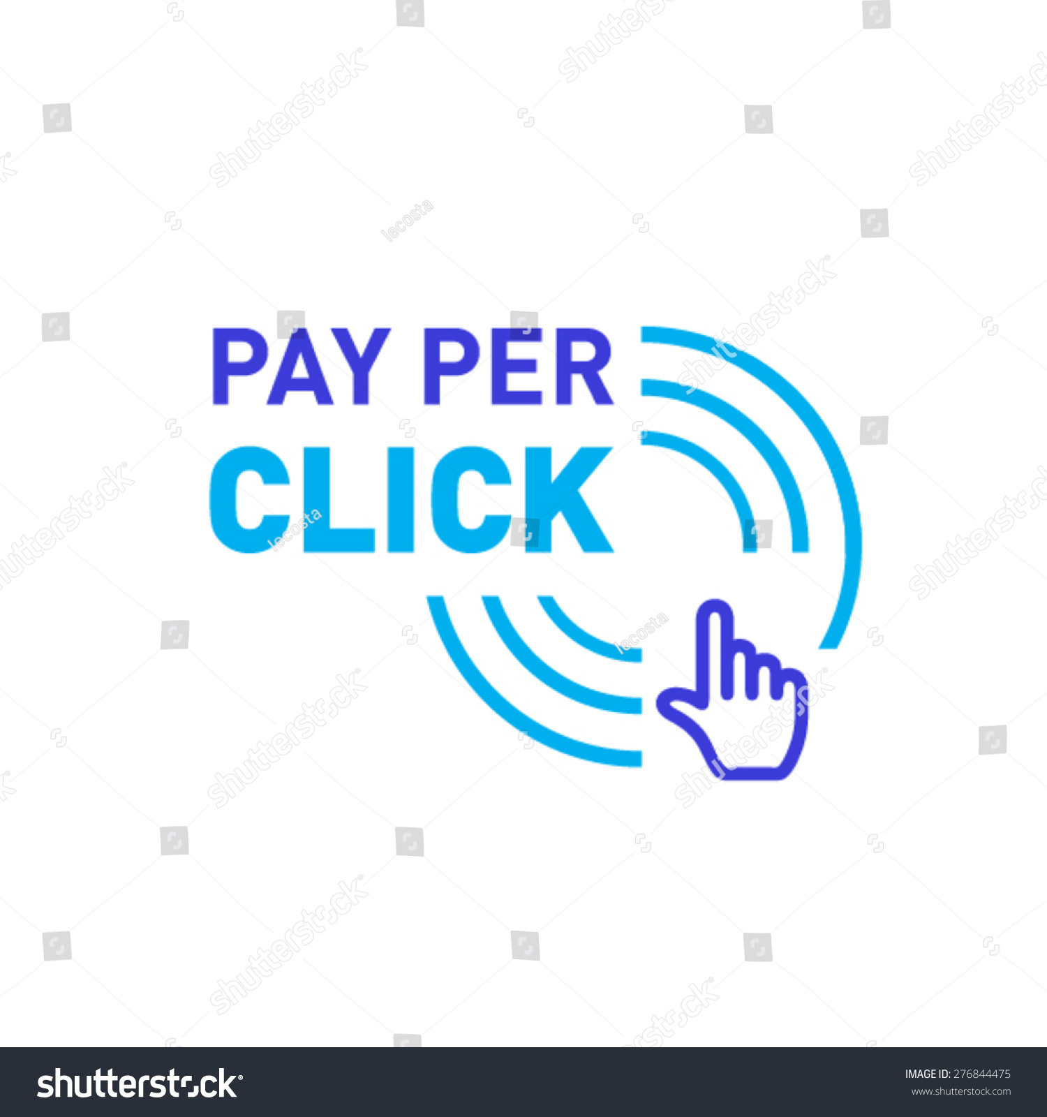 Pay Per Click Logo Concept For Eshop Stock Vector Illustration ...