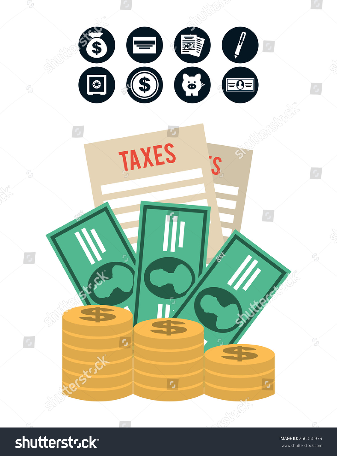 Pay Taxes Design Vector Illustration Eps10 Stock Vector 266050979 ... Pay Taxes Design Vector Illustration Eps10 Stock Vector 266050979 ...