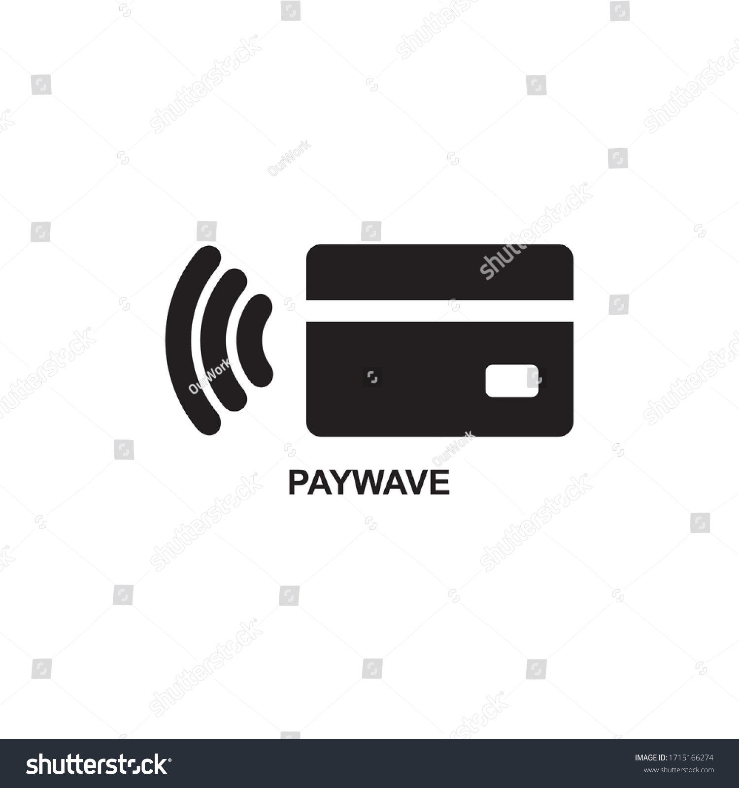 Pay Wave Icon Payment Icon Stock Vector (Royalty Free) 1715166274 ...
