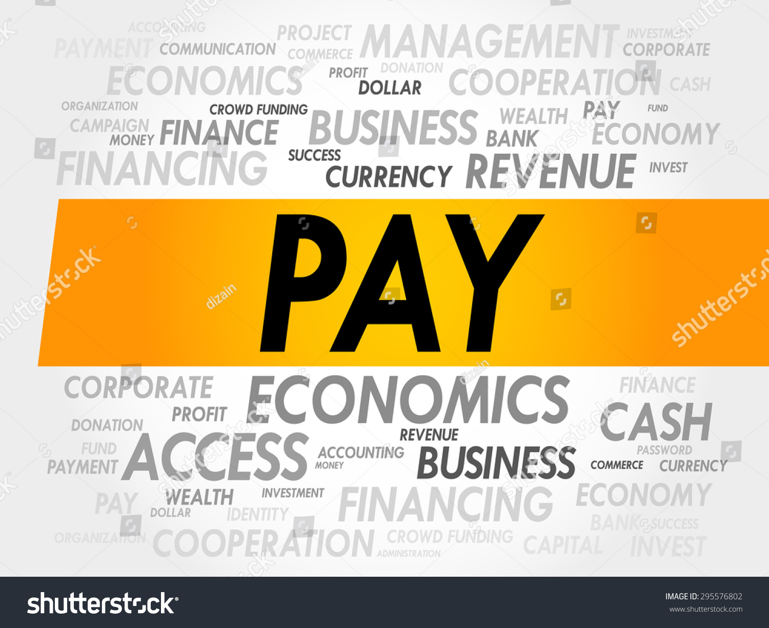 Pay Word Cloud Business Concept: vector de stock (libre de regalías ...