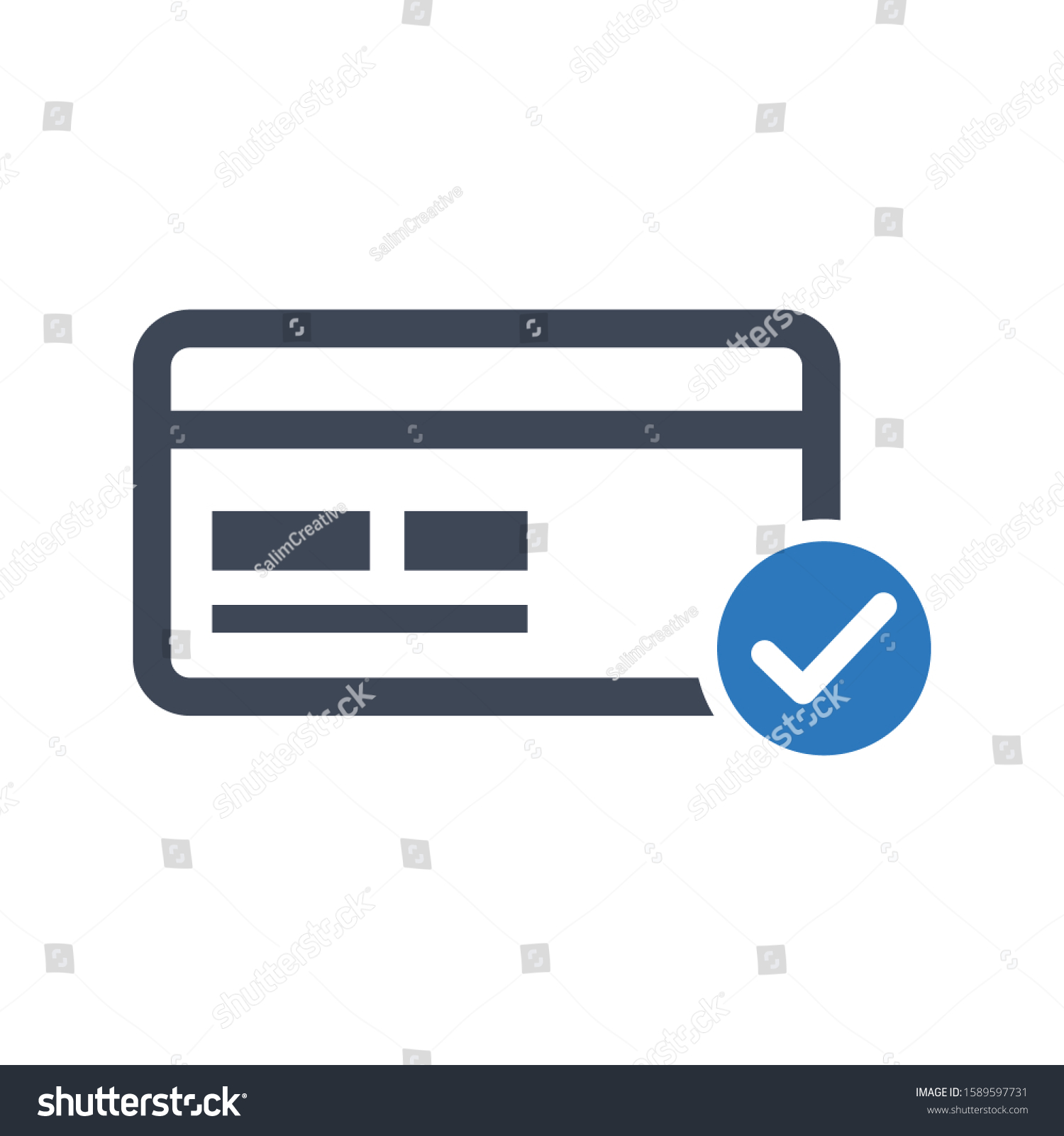 Payment Card Approve Validation Icon Stock Vector (Royalty Free) 1589597731