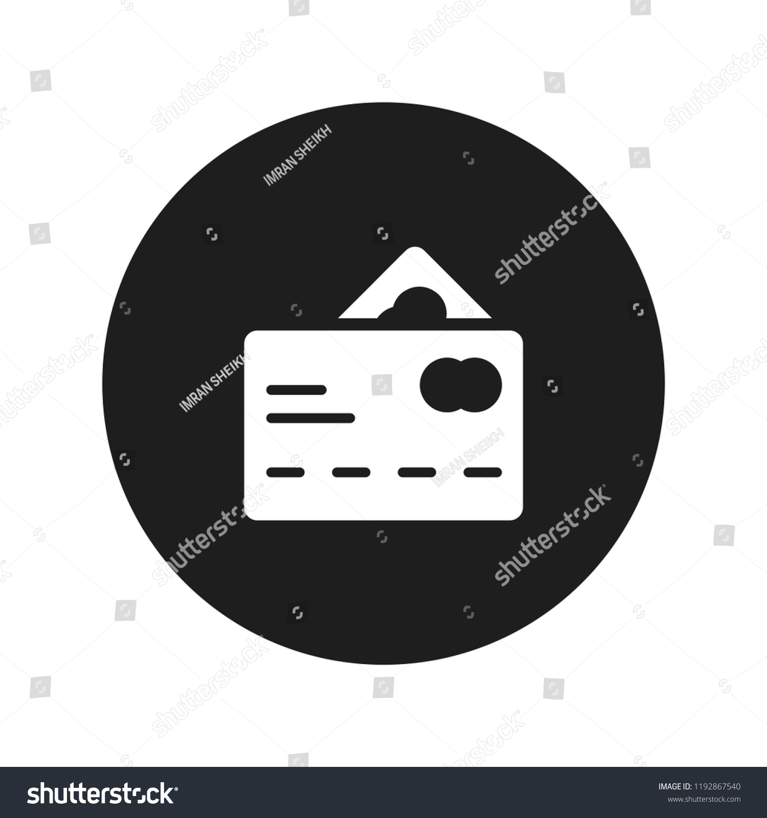 Payment Card Icon Stock Vector (Royalty Free) 1192867540