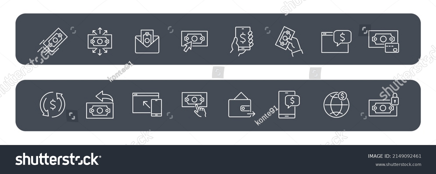Payment Icons Set Payment Pack Symbol Stock Vector (Royalty Free ...