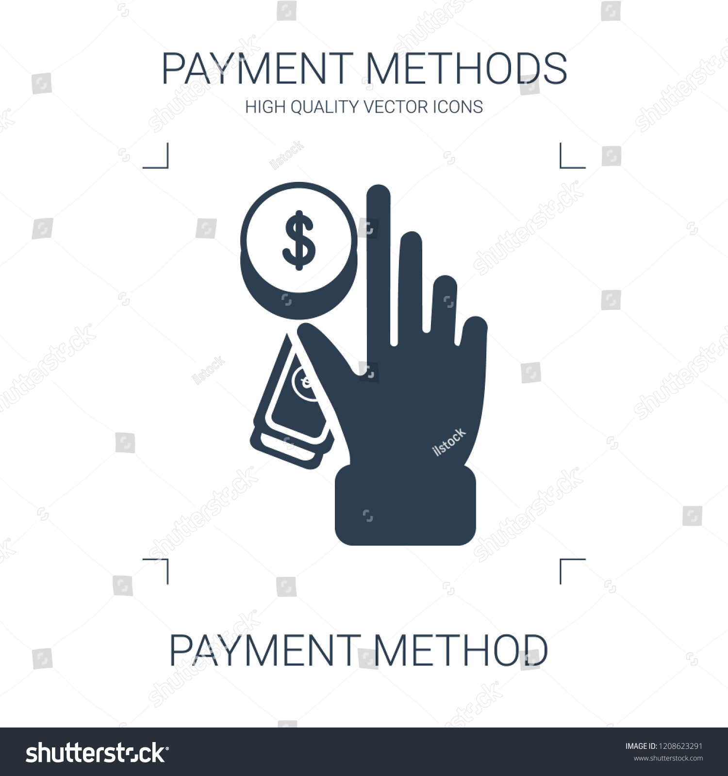 Payment Method Icon High Quality Filled Stock Vector (Royalty Free ...