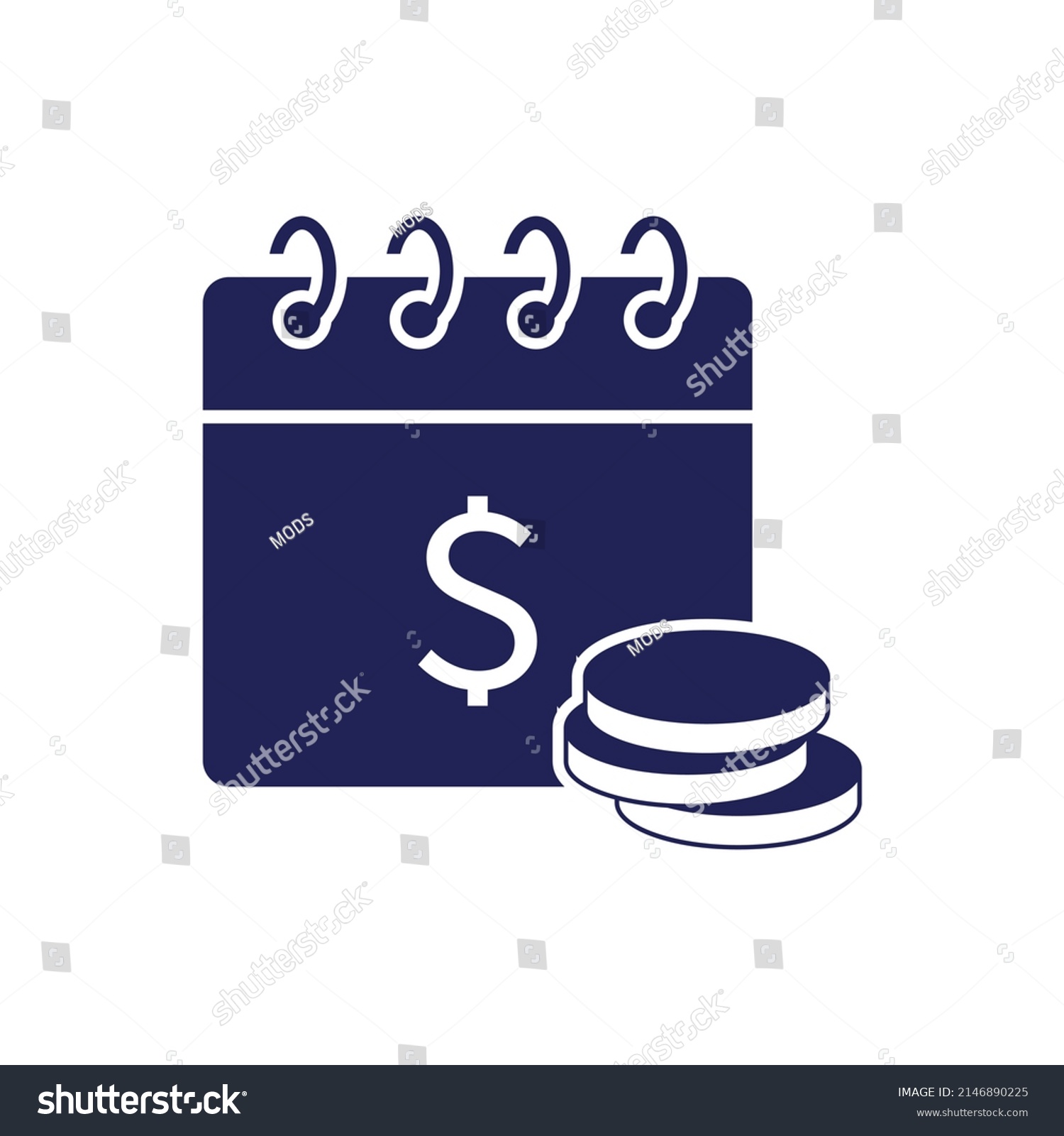 Payment Schedule Icon Design Isolated On Stock Vector (Royalty Free ...