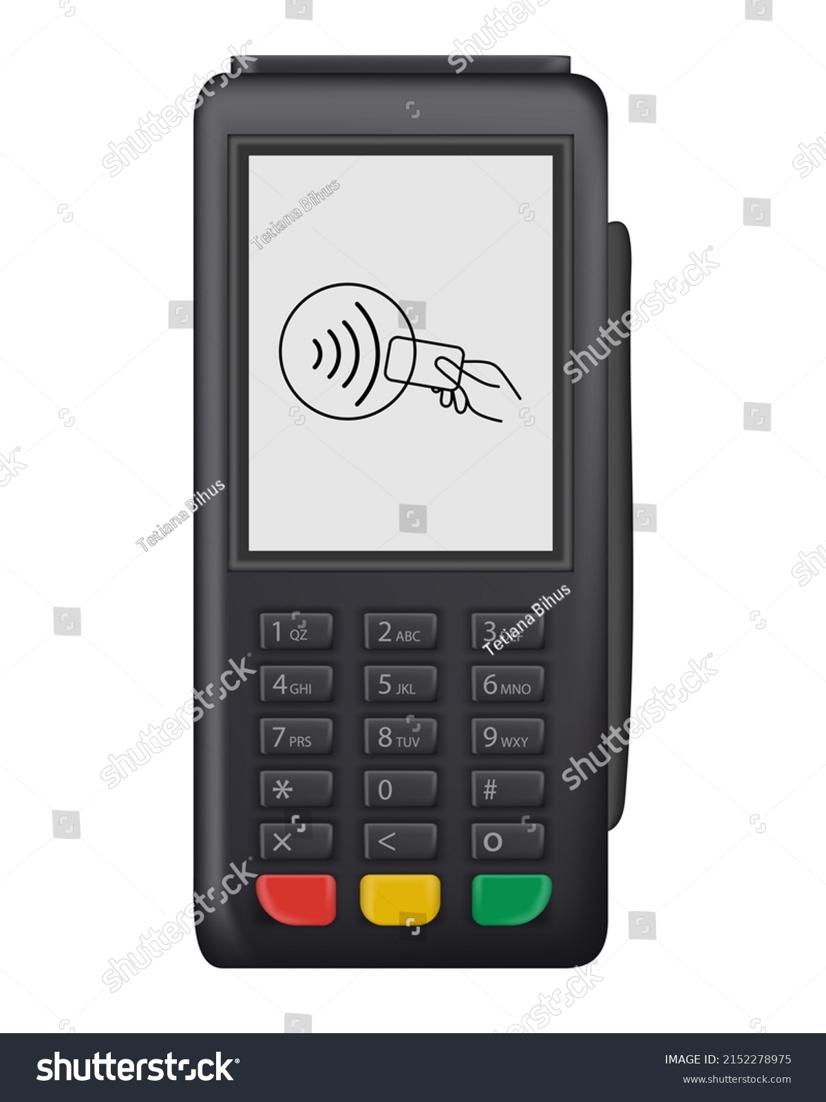 Payment Terminal Pos Terminal Vector Stock Vector (Royalty Free ...