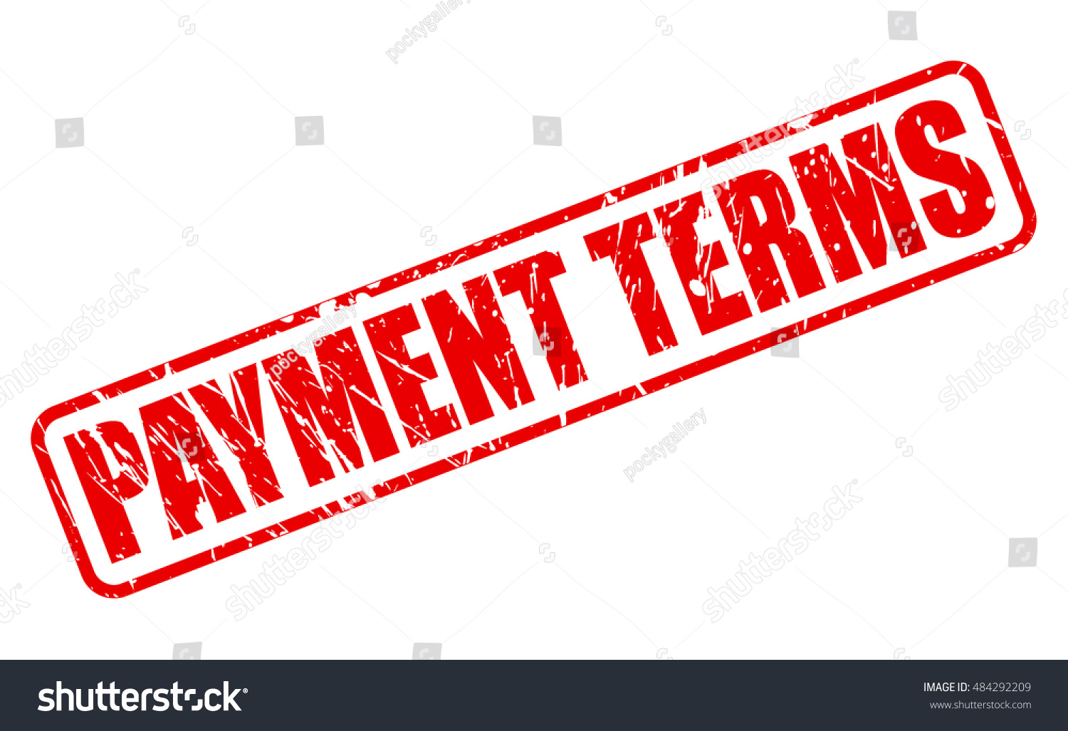 Payment Terms Red Stamp Text On: vector de stock (libre de regalías ...