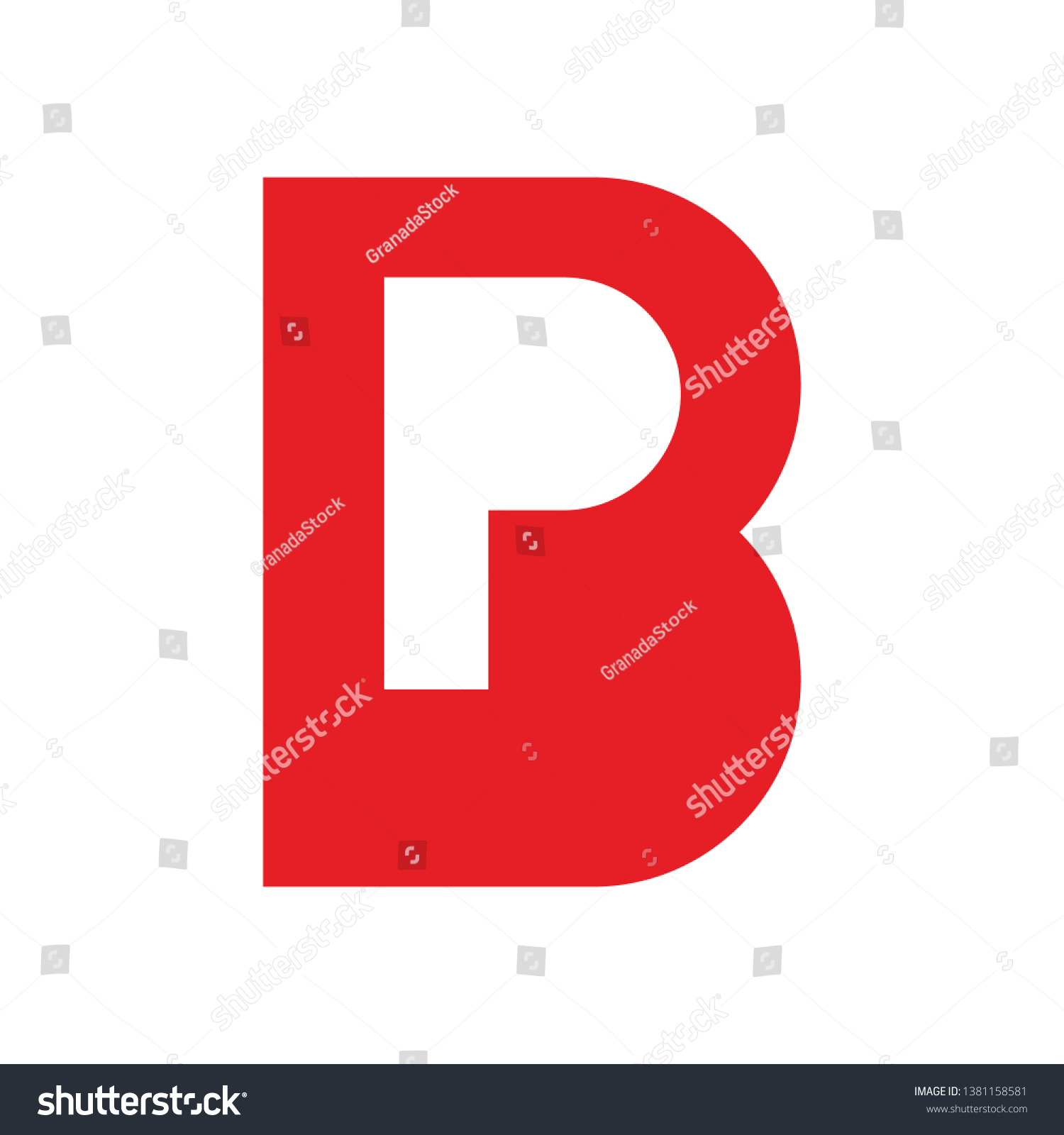 Pb Letter Mark Logo Design Stock Vector (Royalty Free) 1381158581