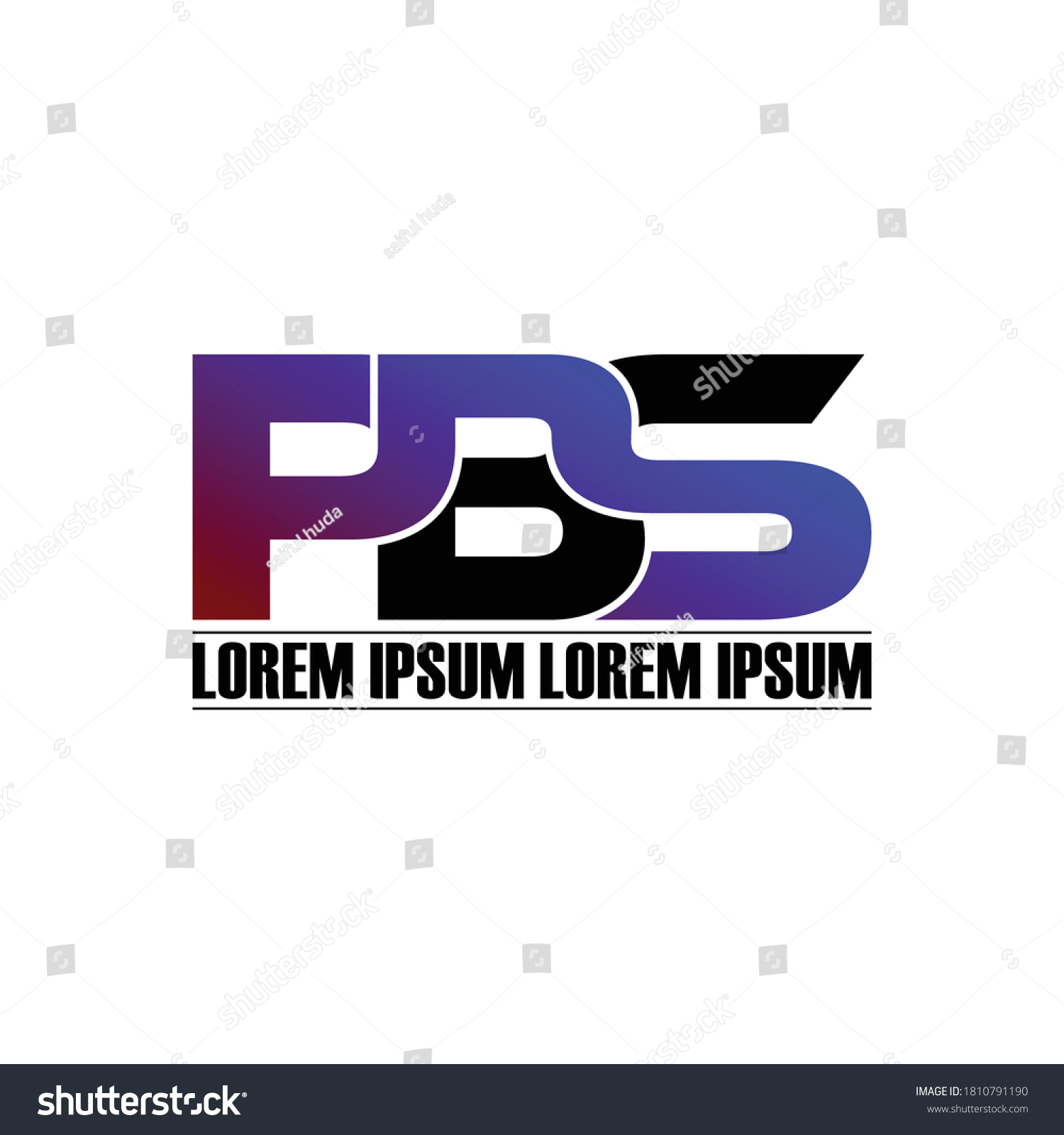 Pbs Letter Monogram Logo Design Vector: เวกเตอร์สต็อก (ปลอดค่าลิขสิทธิ์ ...