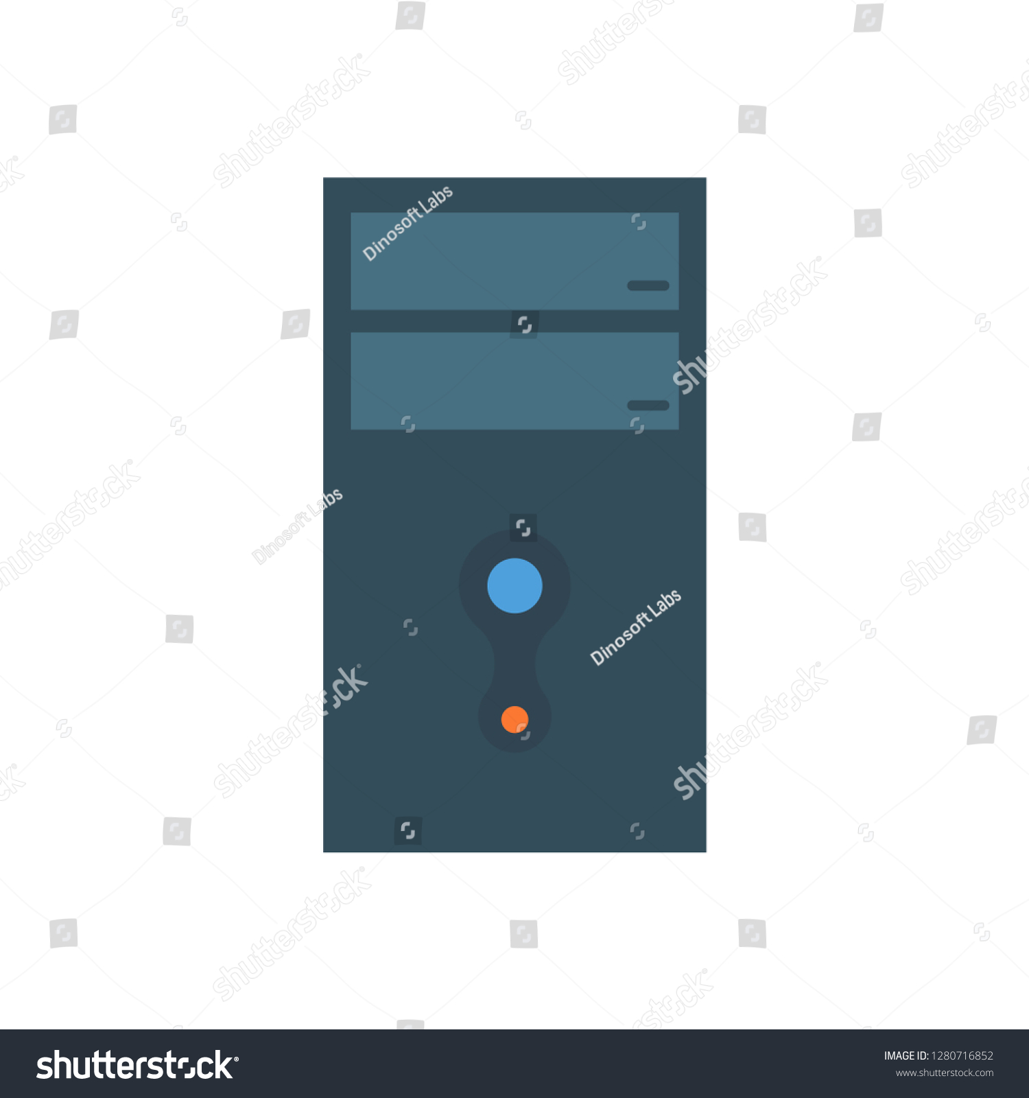 Pc Computer Mainframe Stock Vector (Royalty Free) 1280716852