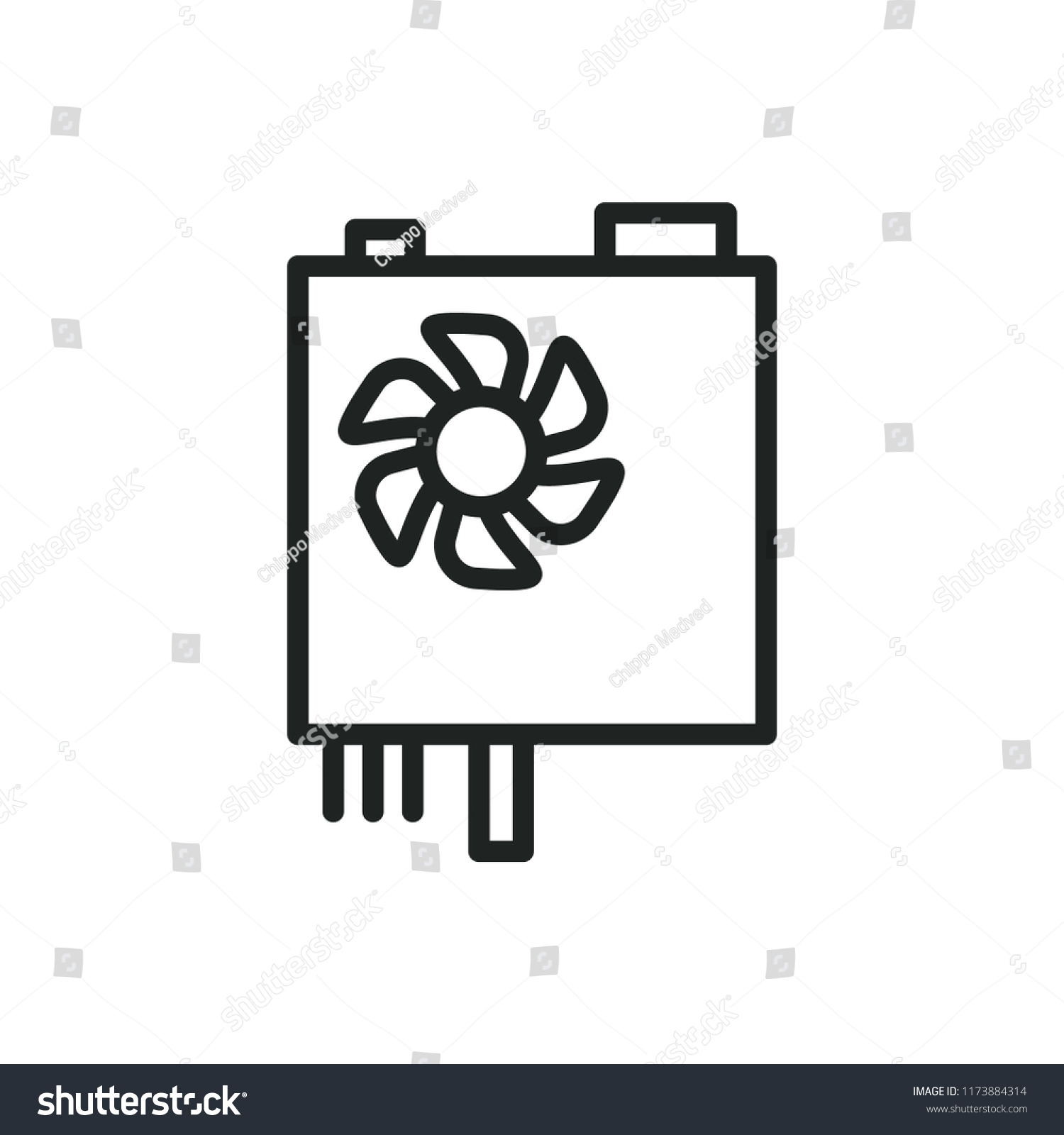 Pc Power Supply Vector Icon Stock Vector (Royalty Free) 1173884314