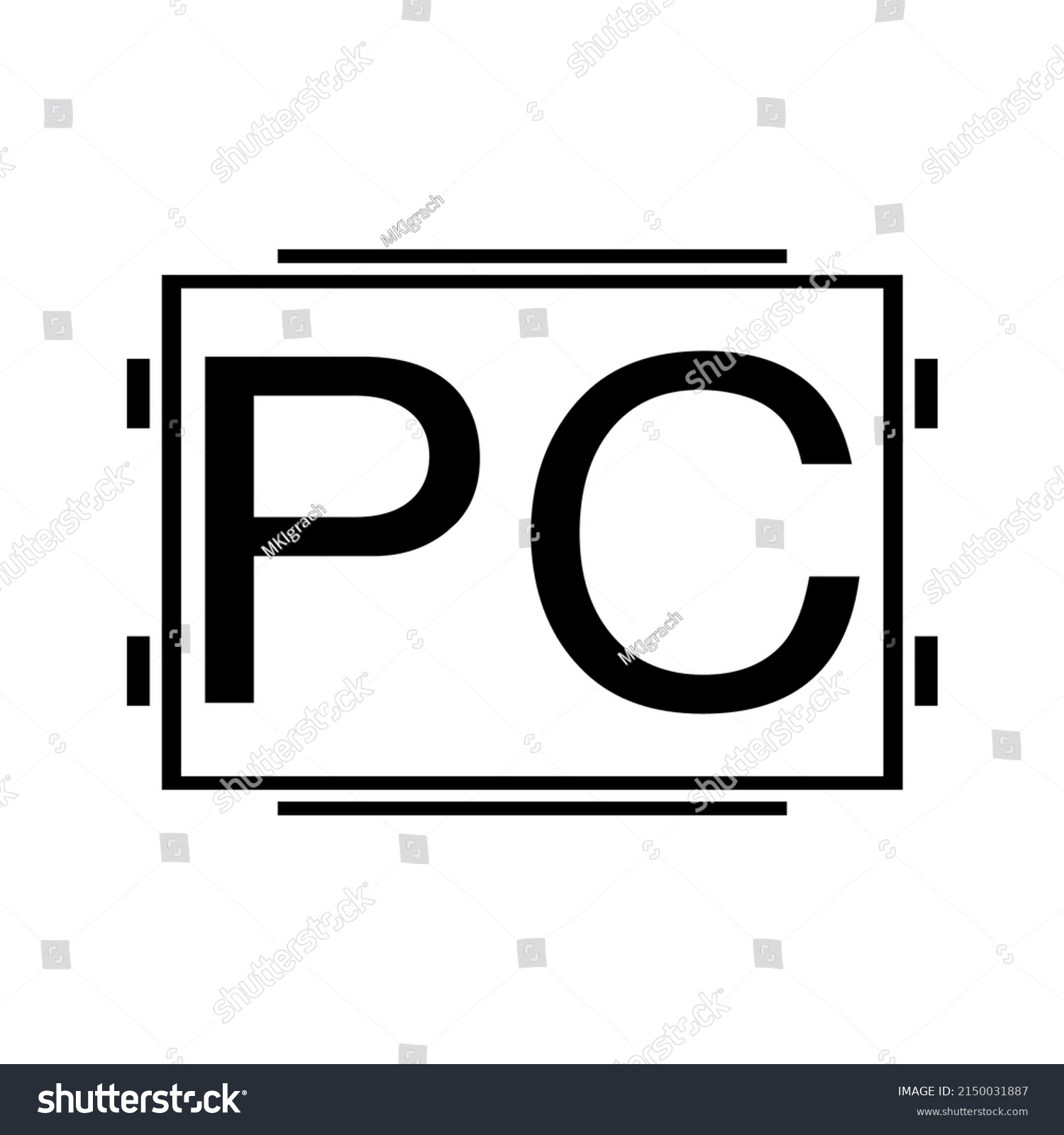 Pc Word Icon On White Background Stock Vector (Royalty Free) 2150031887 ...